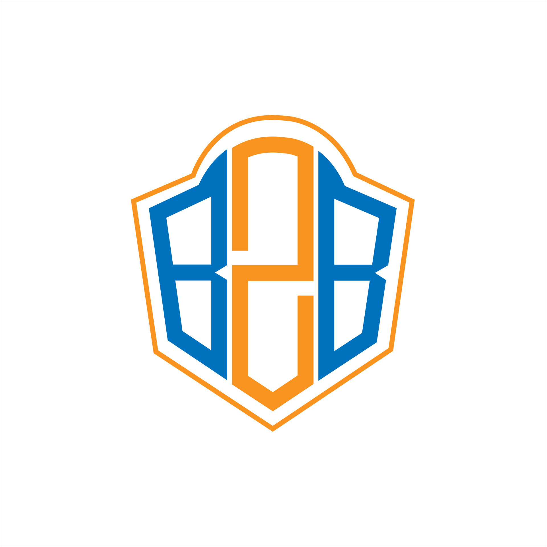 Diseño de logotipo de escudo de monograma abstracto bzb sobre fondo blanco. logotipo de la letra ...