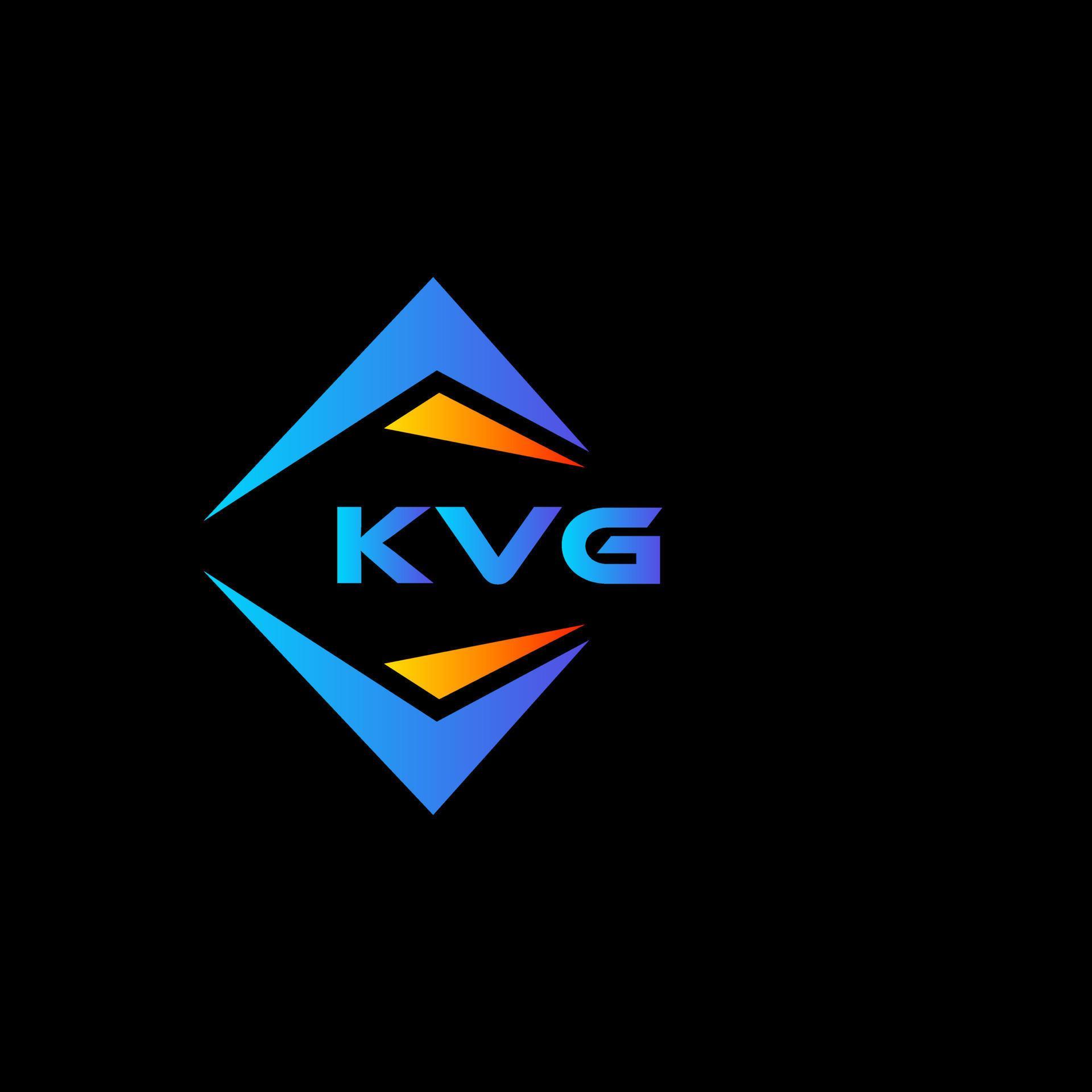 KVG abstract technology logo design on Black background. KVG creative initials letter logo ...