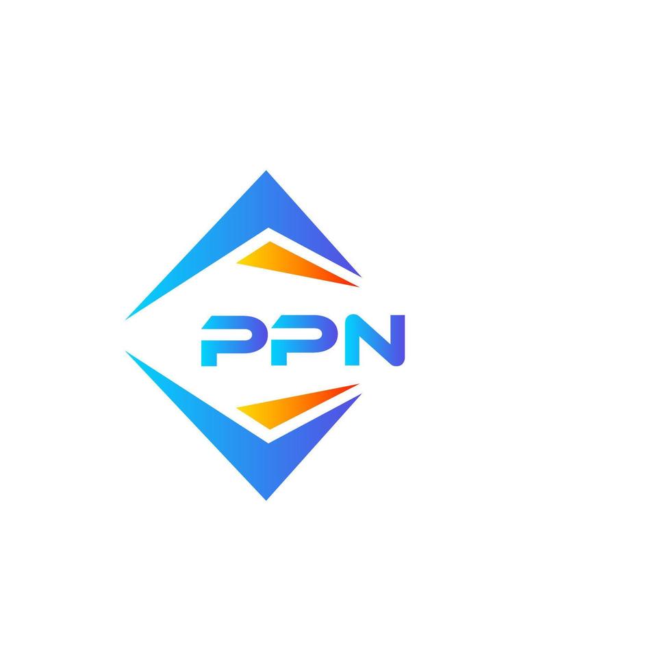 diseño de logotipo de tecnología abstracta ppn sobre fondo blanco. Concepto de logotipo de letra ...