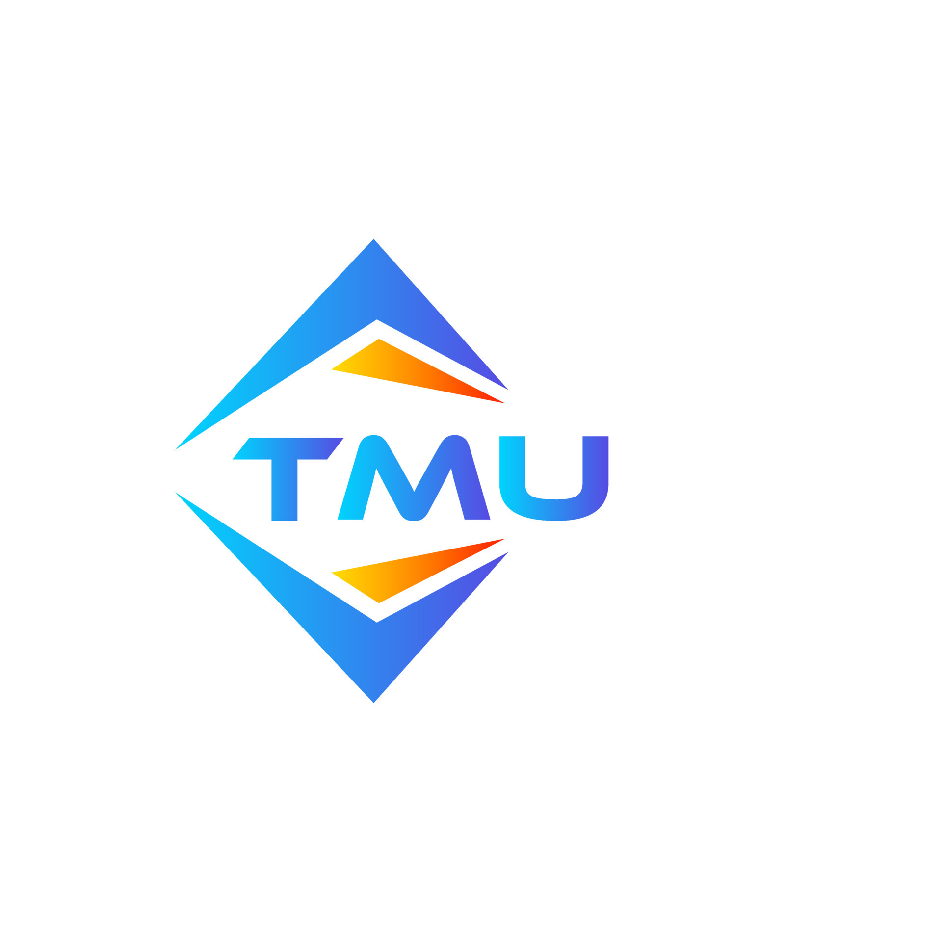 TMU abstract technology logo design on white background. TMU creative initials letter logo ...
