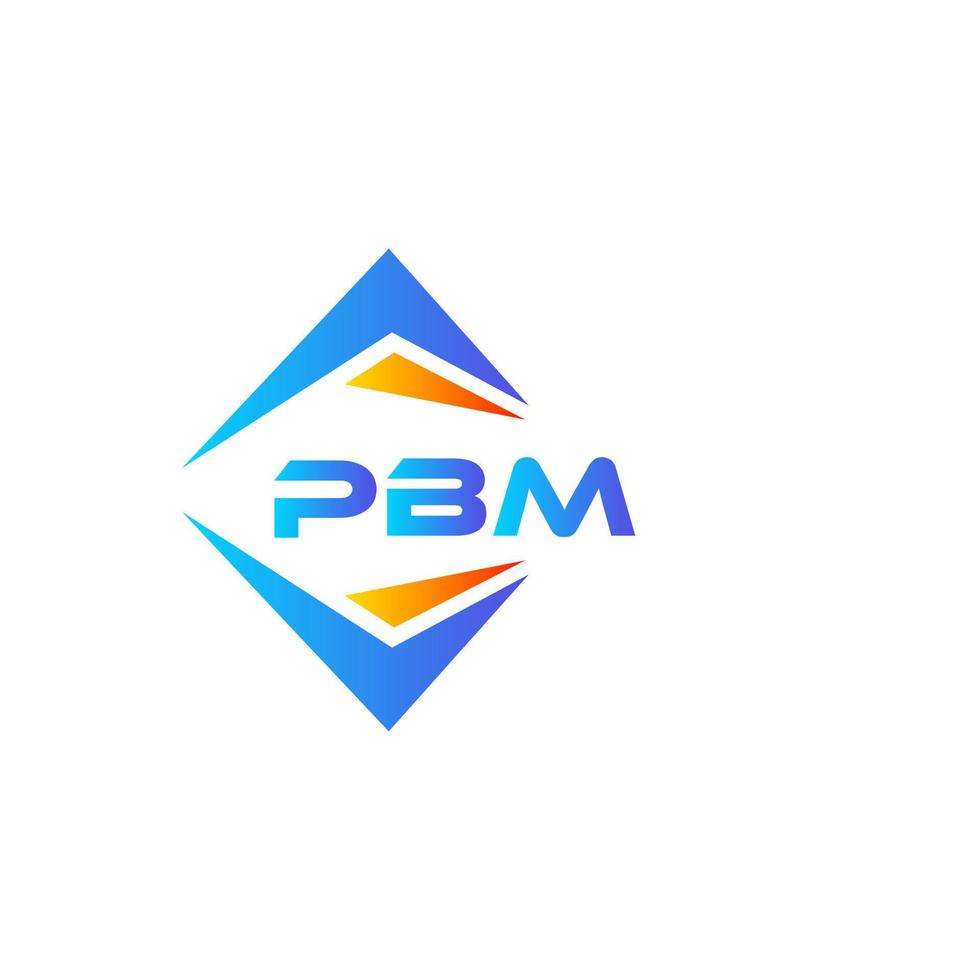 Diseño de logotipo de tecnología abstracta pbm sobre fondo blanco. Concepto de logotipo de letra ...