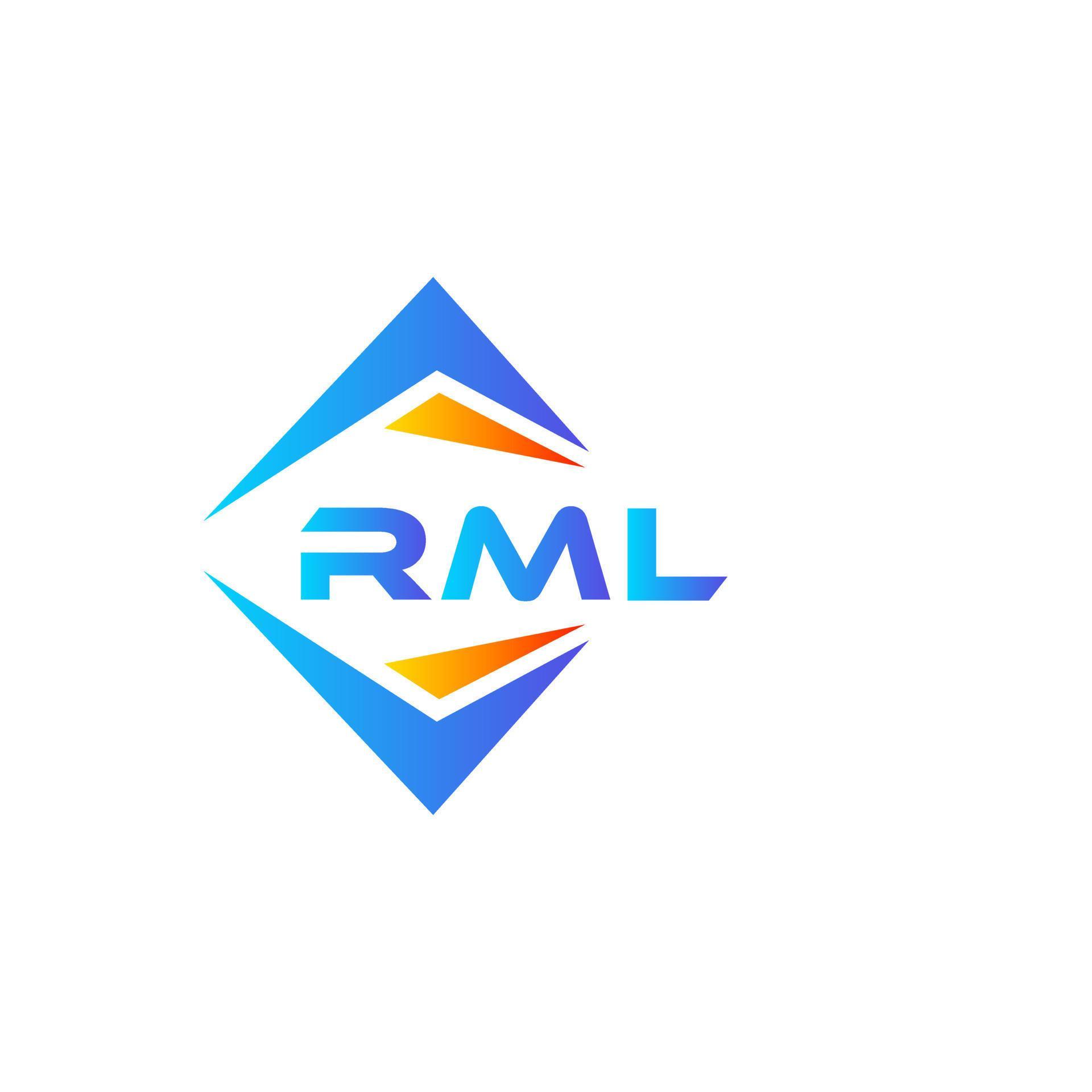 RML abstract technology logo design on white background. RML creative initials letter logo ...