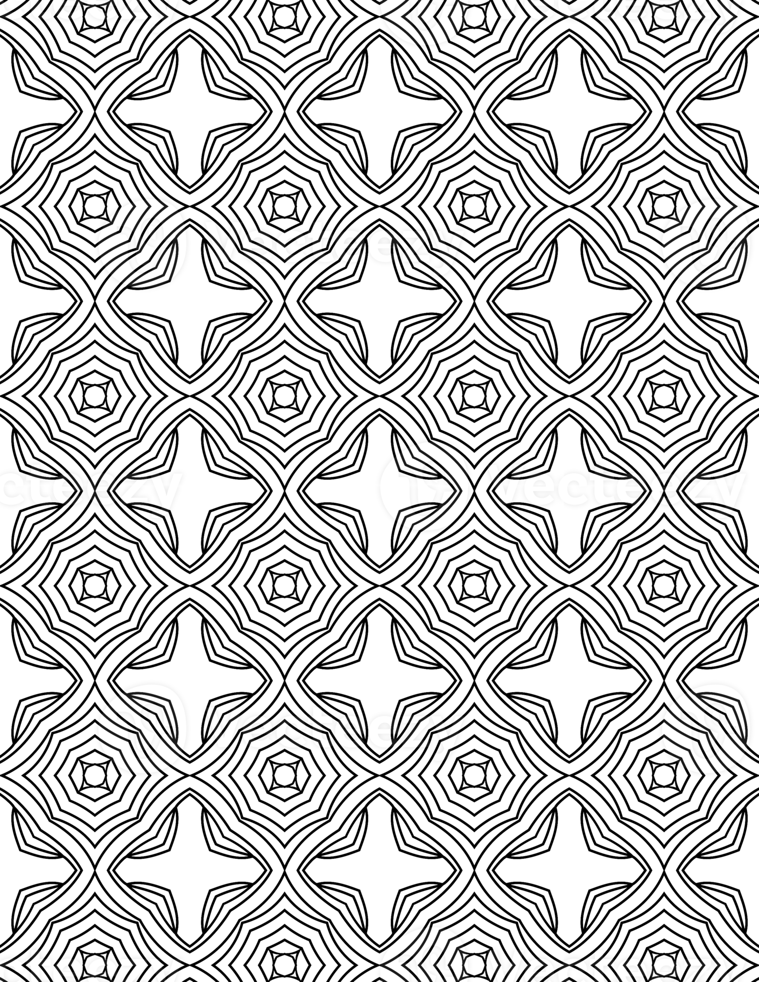 Free Adult Geometric Pattern Coloring Pages. Coloring book, seamless ...