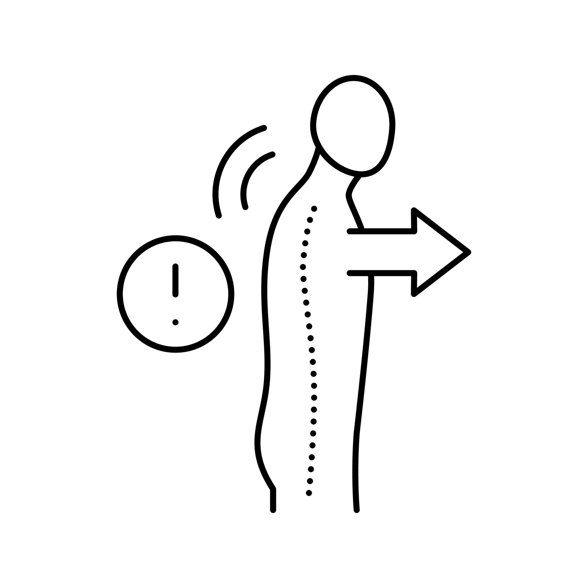 slouch scoliosis line icon vector illustration 19538487 Vector Art at ... slouch scoliosis line icon vector illustration 19538487 Vector Art at ...