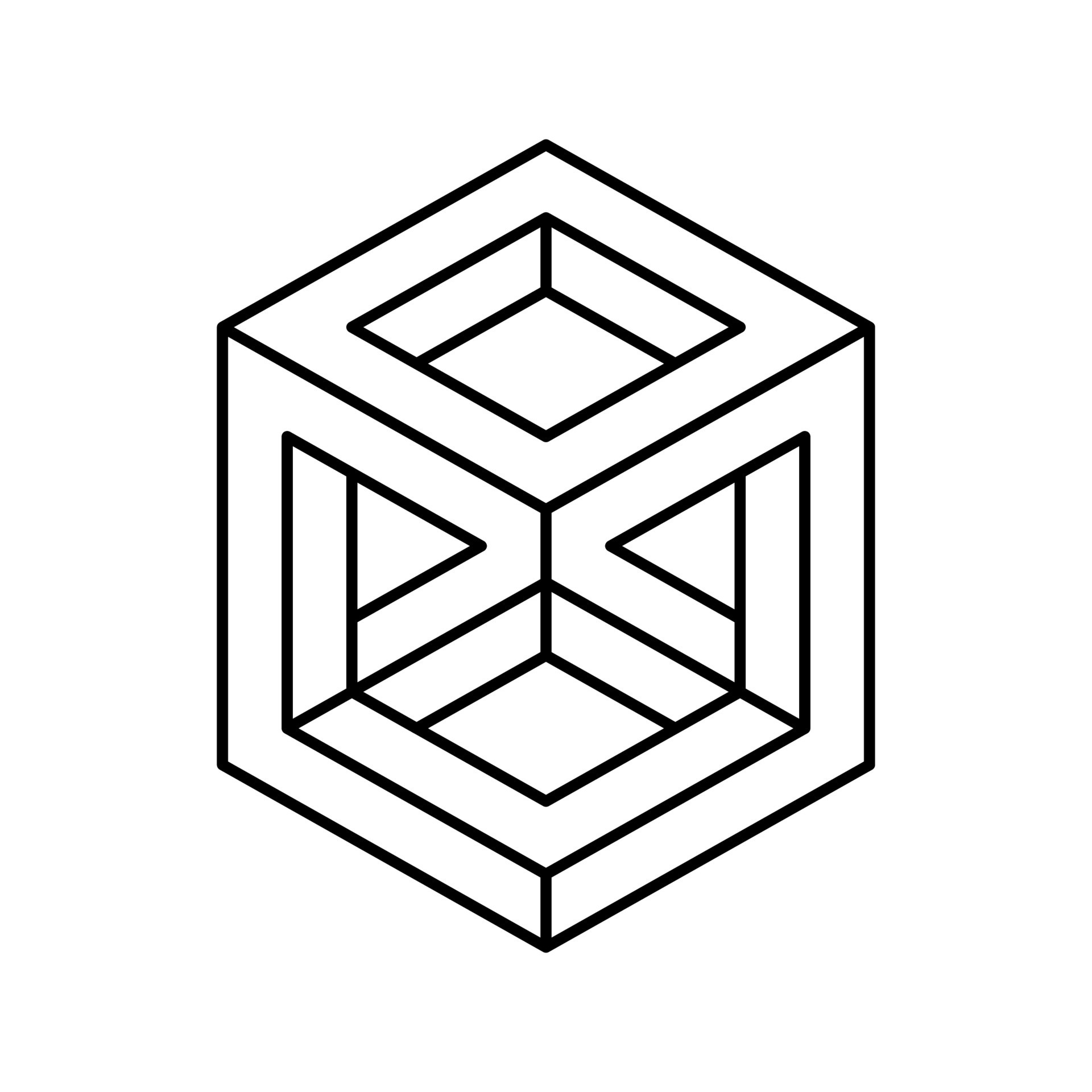 Cube Impossible Geometric Shape Line Icon Vector Illustration 19539336
