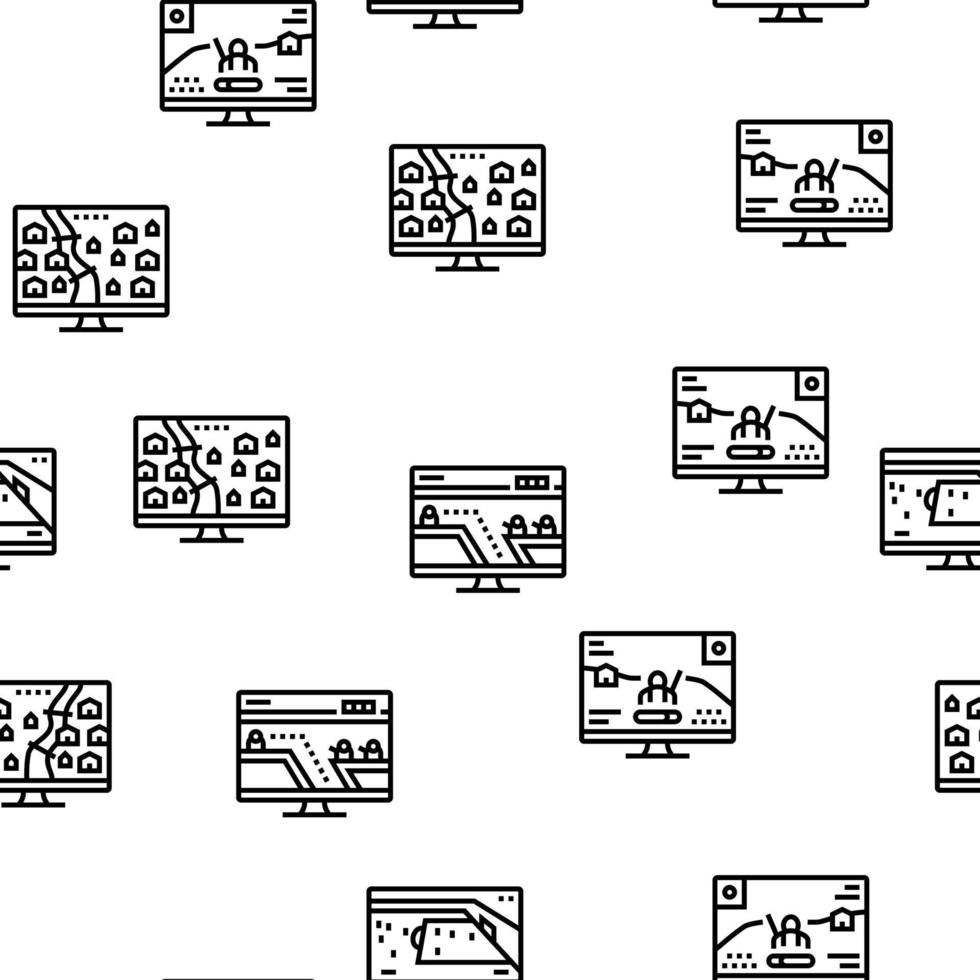 Video Game Electronic And Device Vector Seamless Pattern 19539344