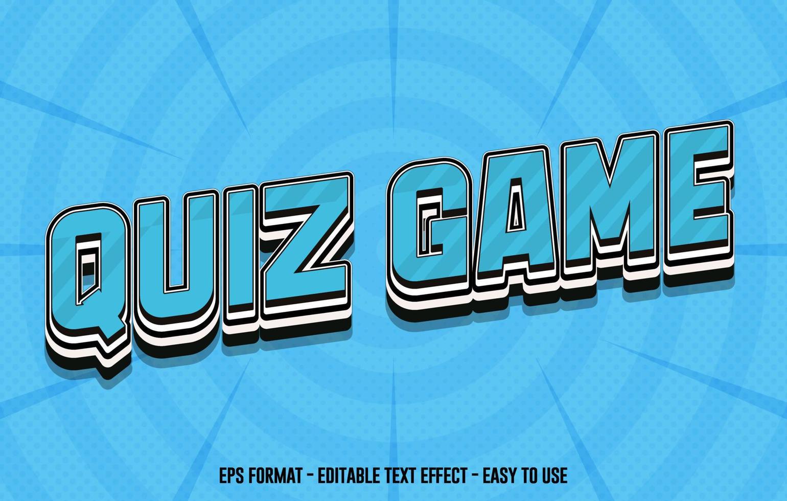 Editable text effect free, Quiz Game 3d text style template, Comic Text ... Editable text effect free, Quiz Game 3d text style template, Comic Text ...