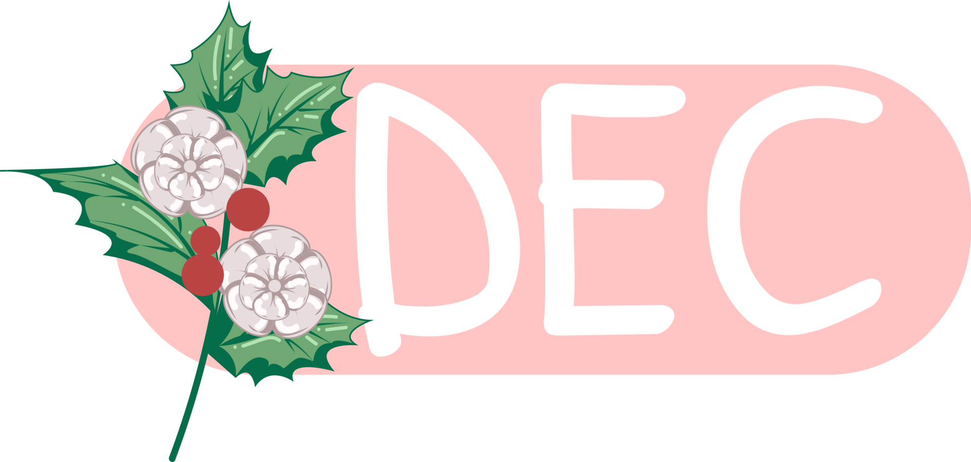 December Month Name With Holly Birth Flower Element 19541671 PNG december-month-name-with-holly-birth-flower-element-19541671-png