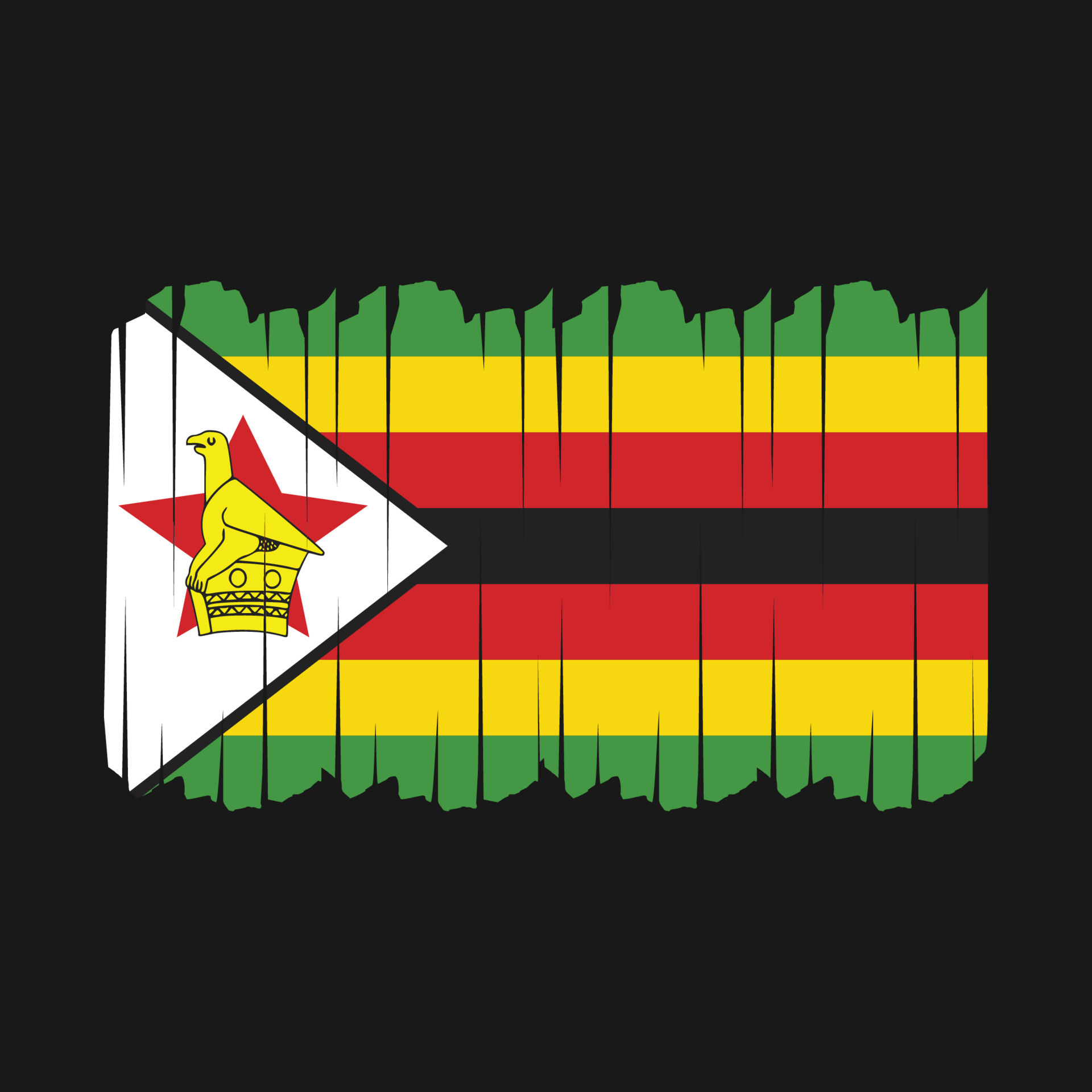 Zimbabwe Flag Brush Strokes 19541810 Vector Art At Vecteezy
