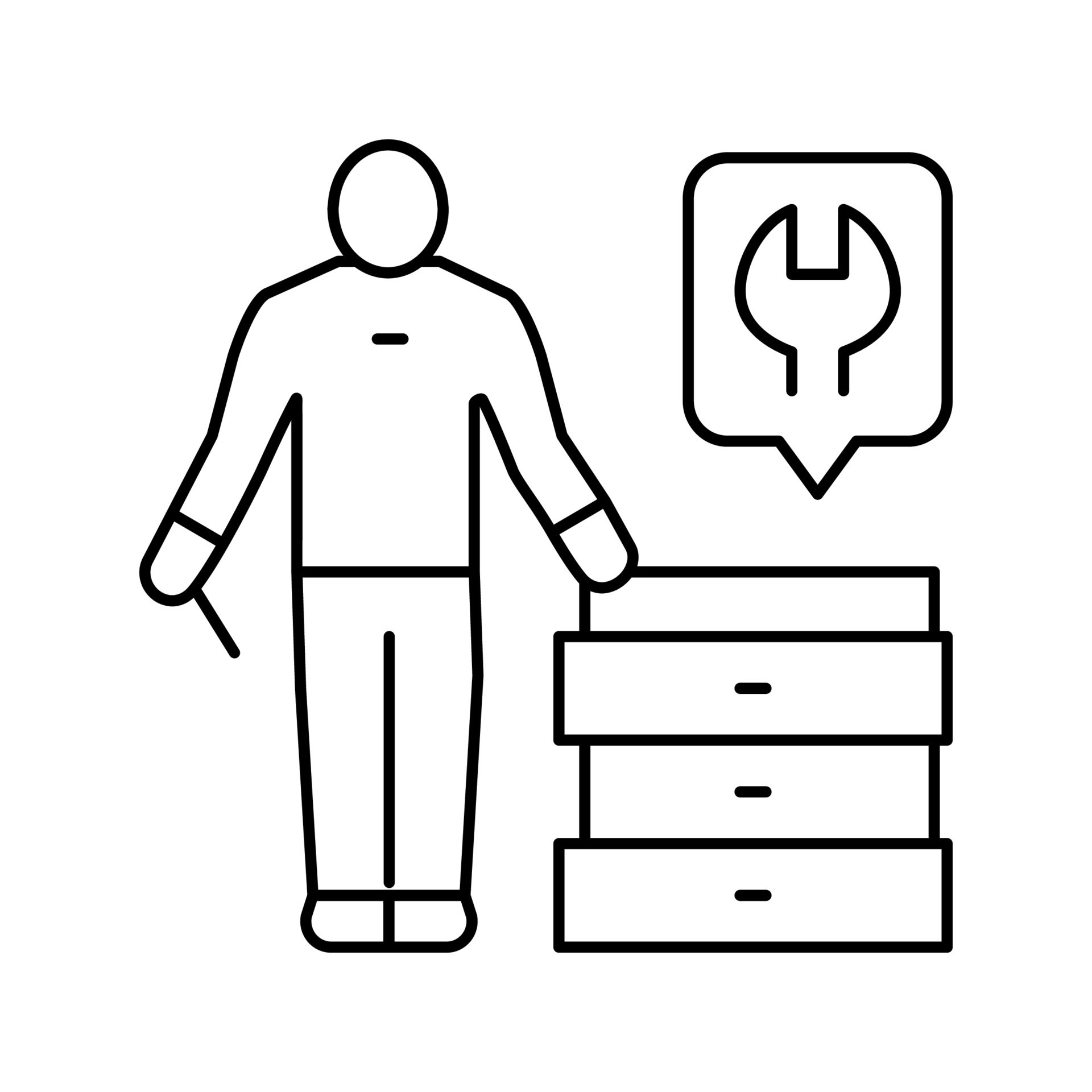 furniture assembler line icon vector illustration 19541895 Vector Art ... furniture assembler line icon vector illustration 19541895 Vector Art ...