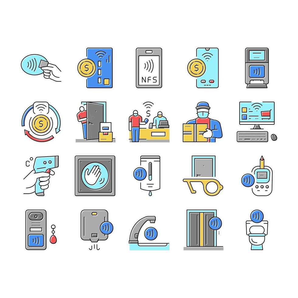 Contactless System Technology Icons Set Vector 19542270 Vector Art at ... Contactless System Technology Icons Set Vector 19542270 Vector Art at ...