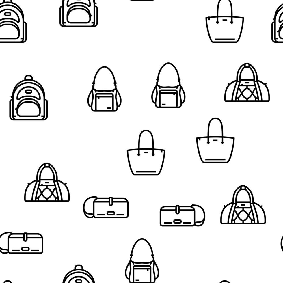 bag handbag woman purse fashion vector seamless pattern 19542928 Vector ...