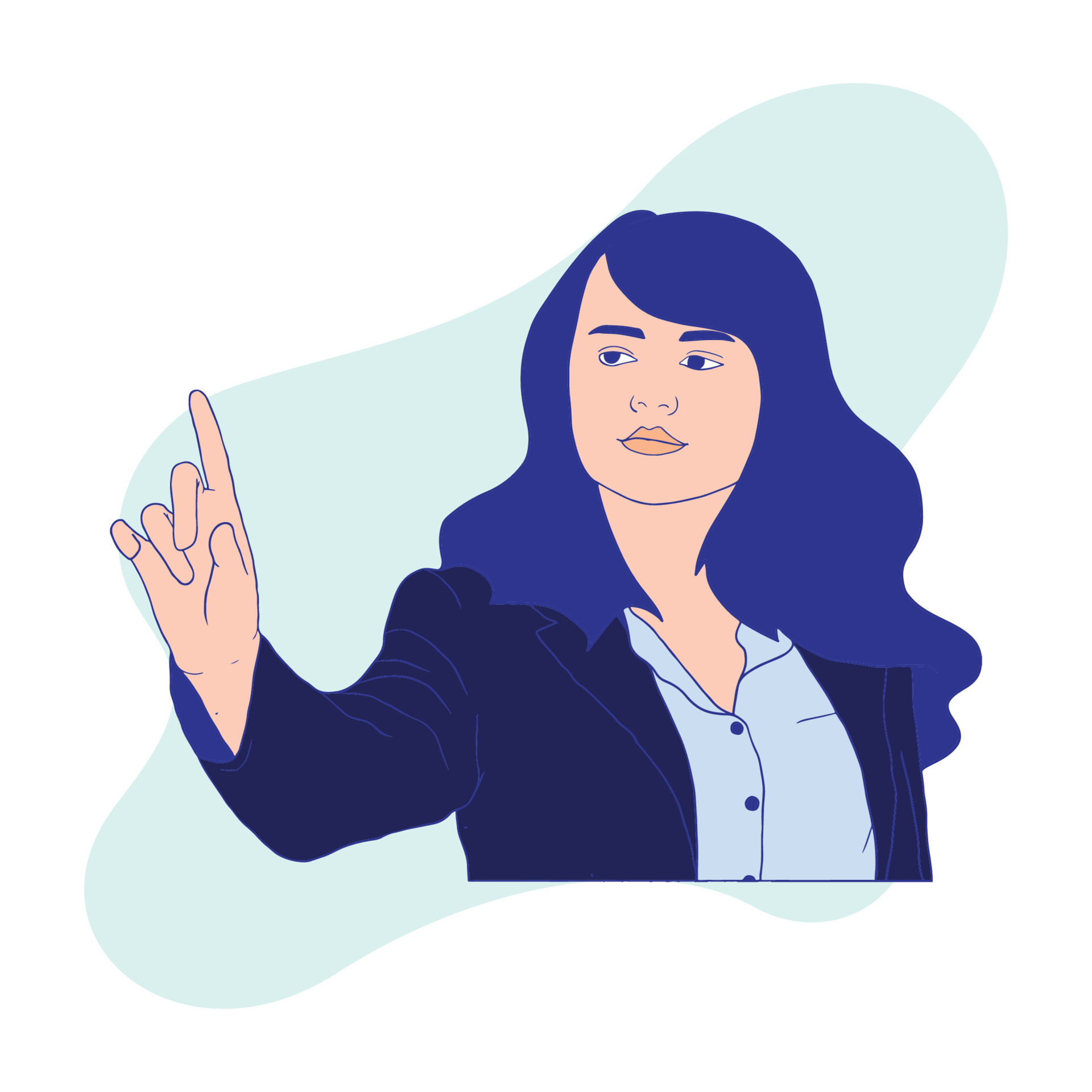business woman character 02 19543407 Vector Art at Vecteezy