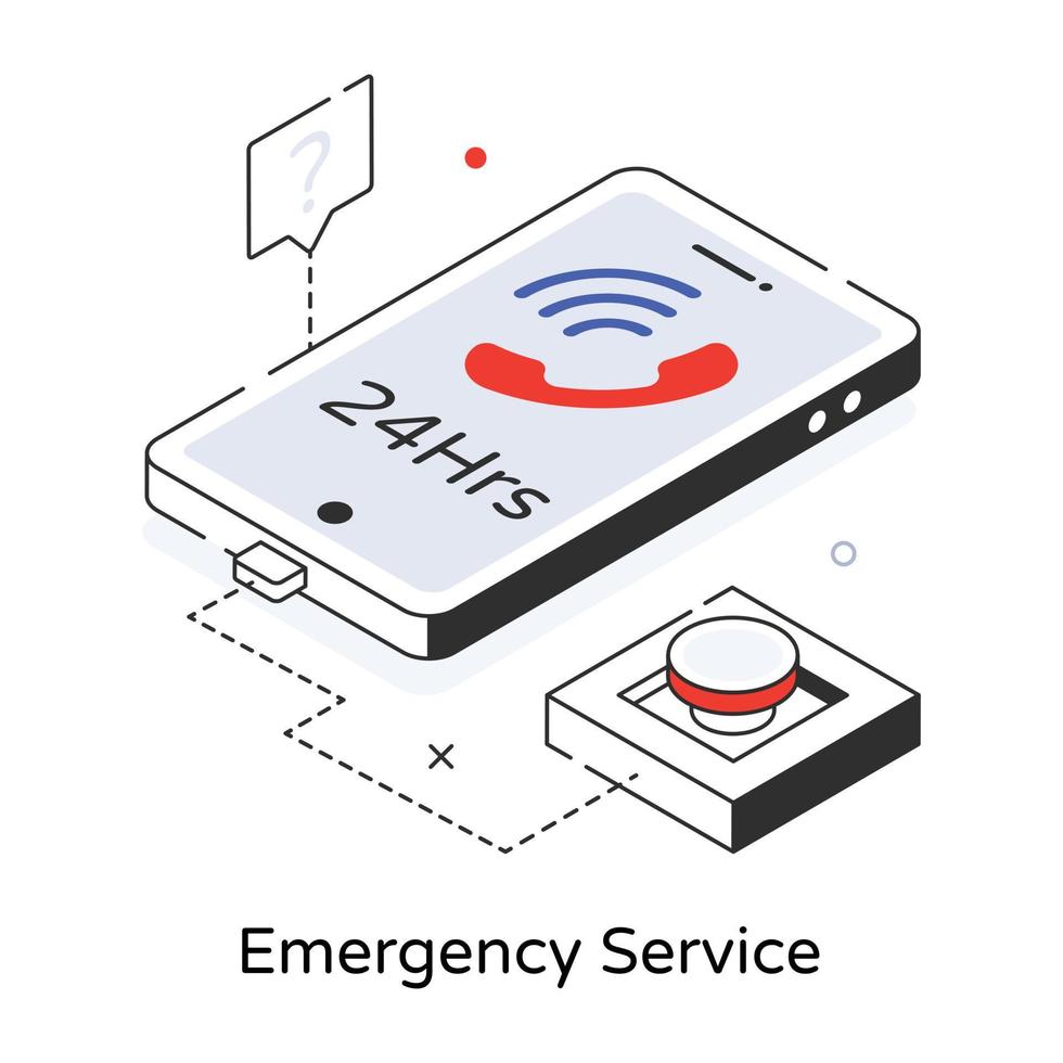 Trendy Emergency Service 19547150 Vector Art At Vecteezy