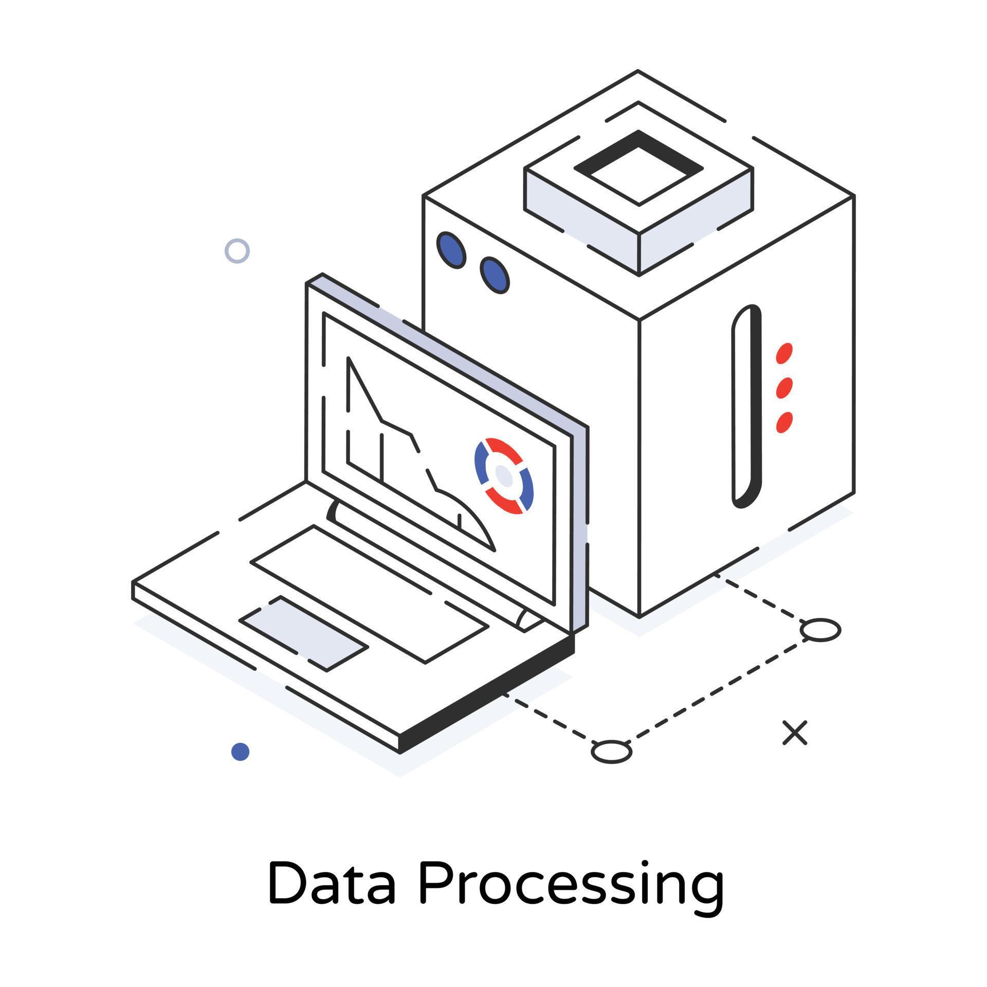 Trendy Data Processing 19547629 Vector Art at Vecteezy