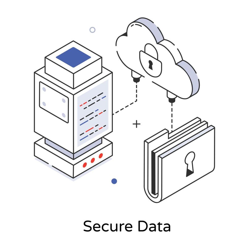Trendy Secure Data 19547672 Vector Art at Vecteezy