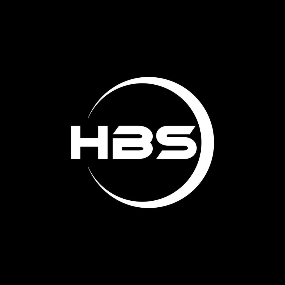 diseño del logotipo de la letra hbs en la ilustración. logotipo vectorial, diseños de caligrafía ...