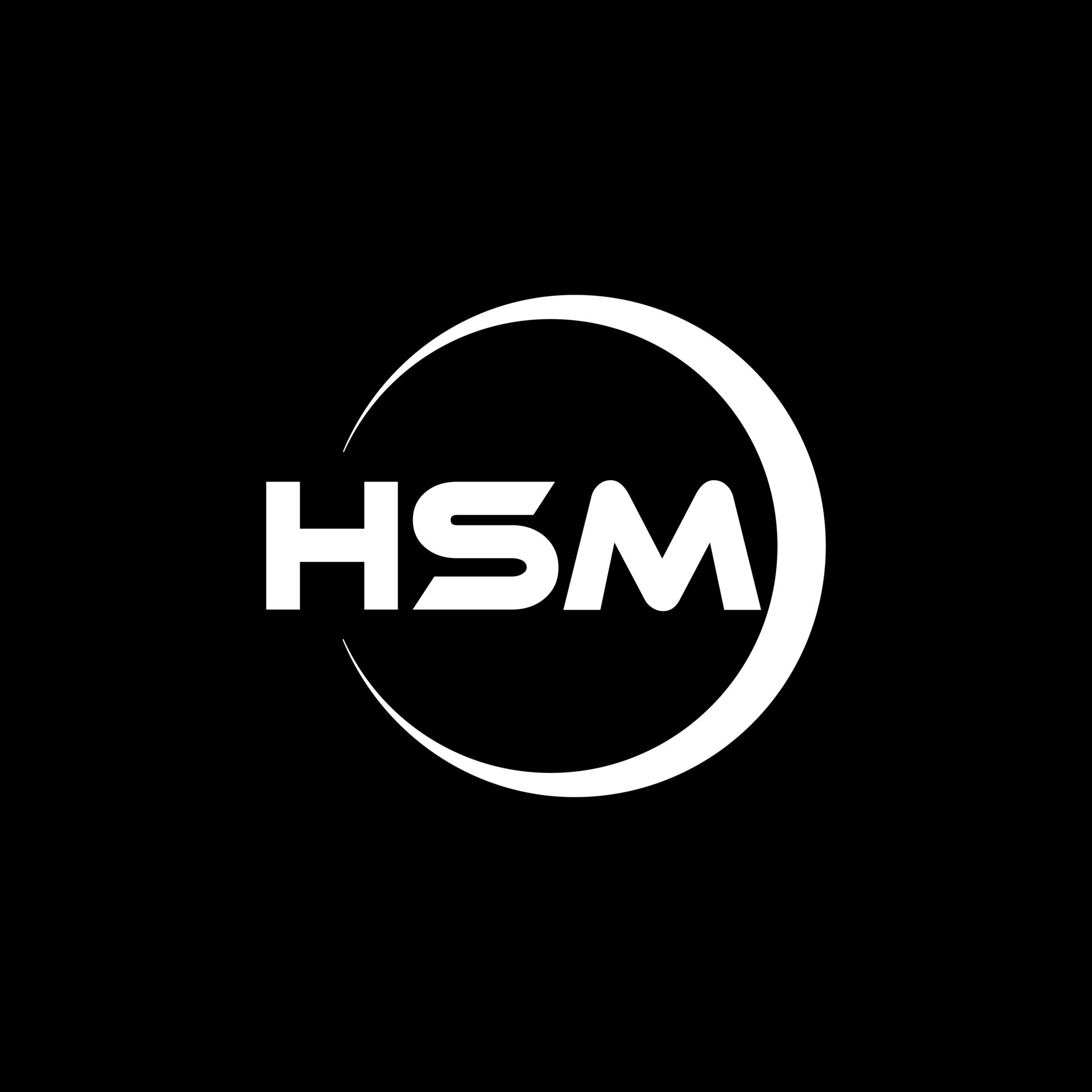 diseño del logotipo de la letra hsm en la ilustración. logotipo vectorial, diseños de caligrafía ...