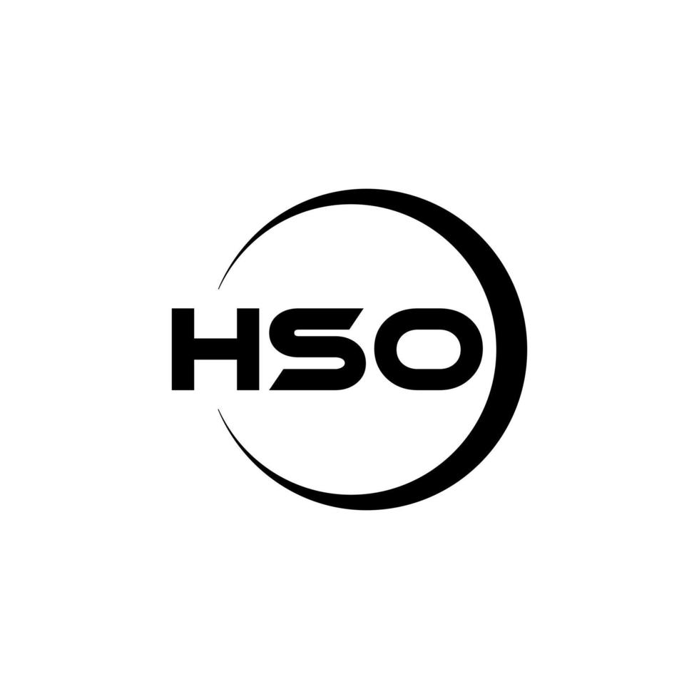 diseño de logotipo de letra hso en ilustración. logotipo vectorial, diseños de caligrafía para ...
