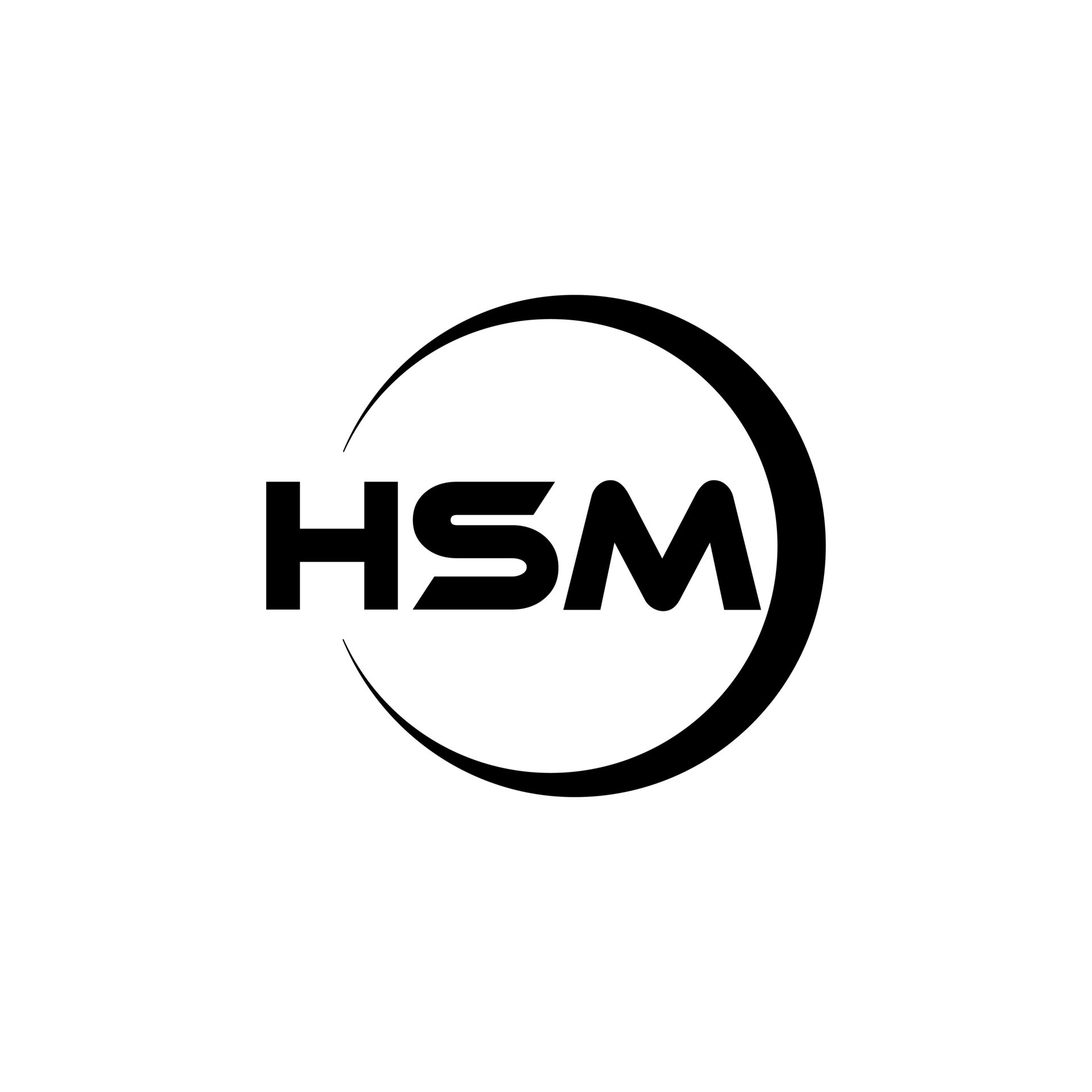 diseño del logotipo de la letra hsm en la ilustración. logotipo vectorial, diseños de caligrafía ...
