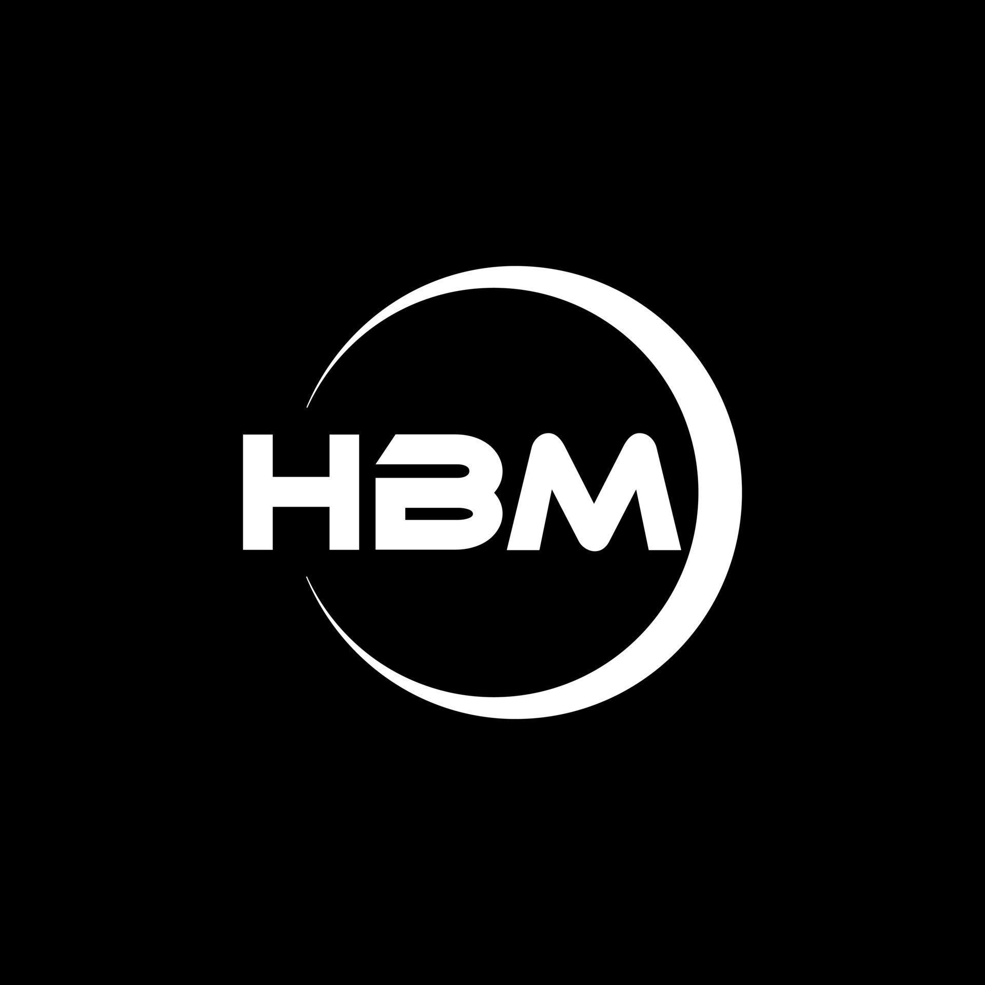 HBM letter logo design in illustration. Vector logo, calligraphy designs for logo, Poster ...