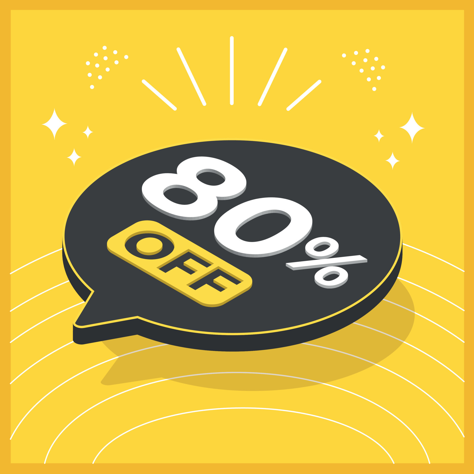 80-percent-off-3d-floating-balloon-with-promotion-for-sales-on-yellow