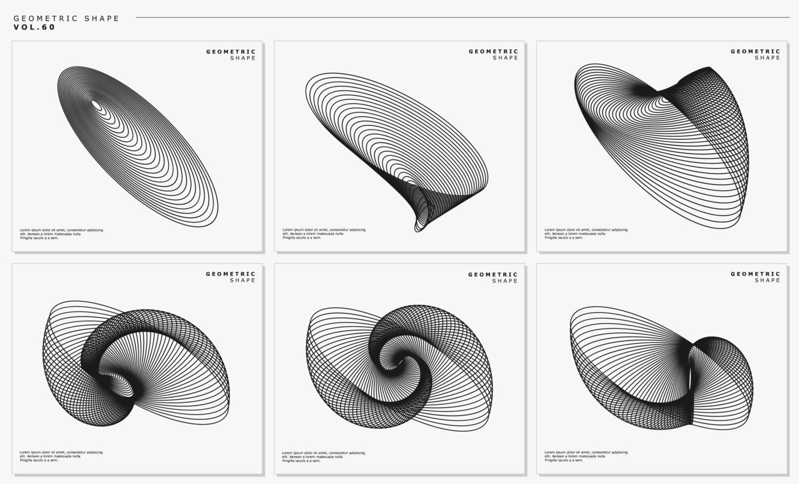 Dynamic lines abstract design vector set. Digital line abstract template bundle. 19549054 Vector ...