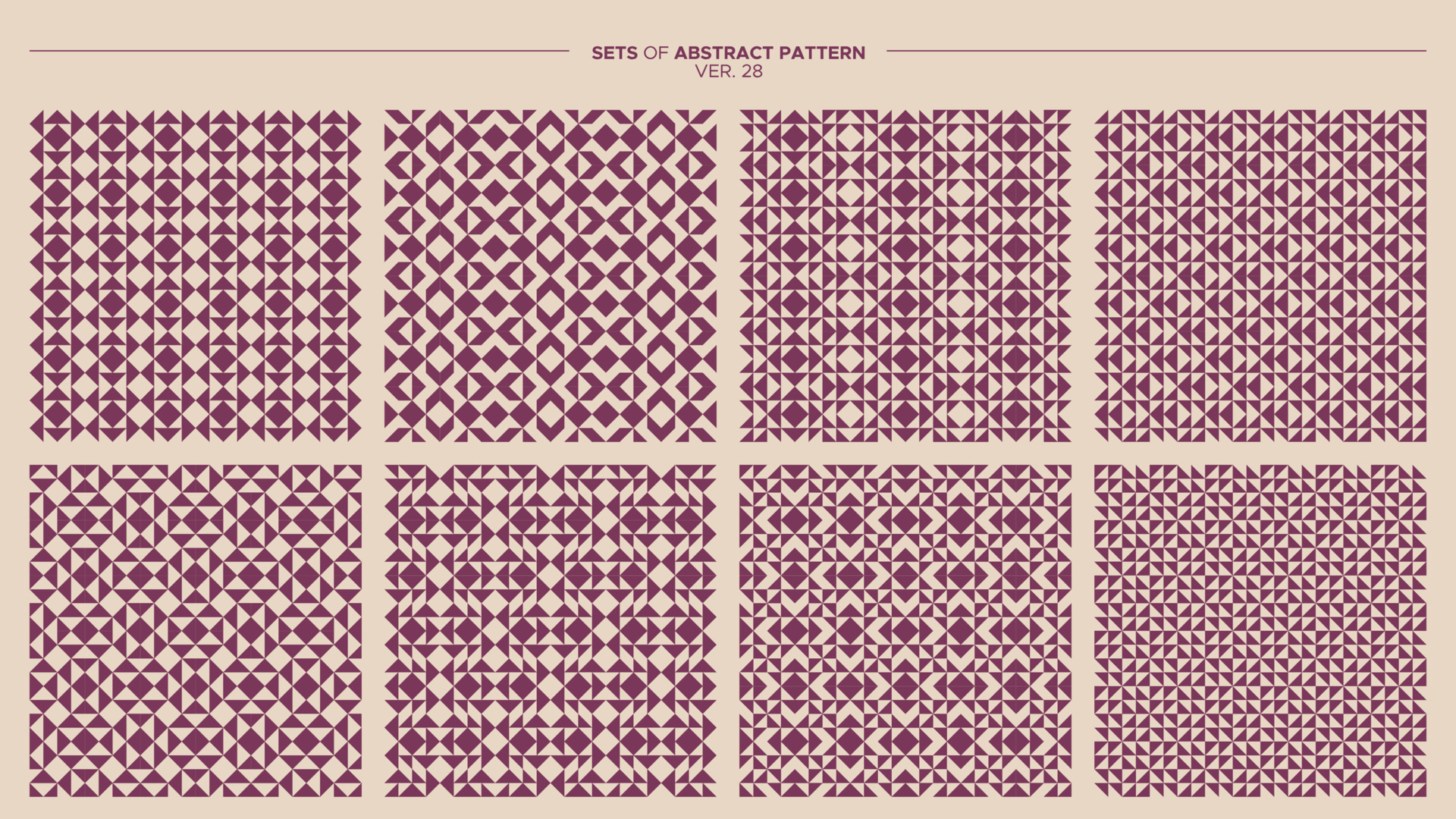 Simple geometric pattern design bundle. Repeated abstract pattern ...