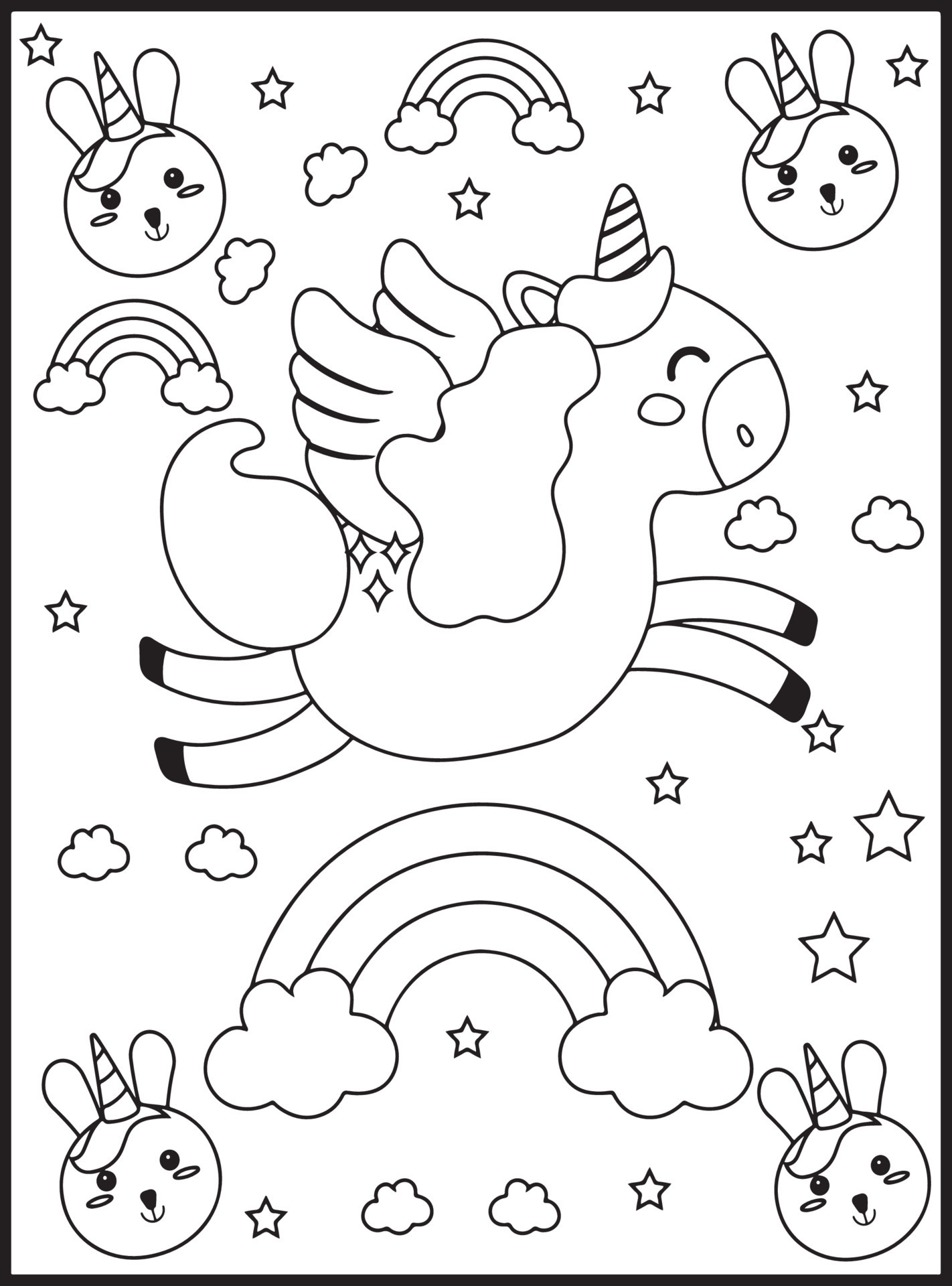 Cute Kawaii Unicorn Coloring Pages 19549132 Vector Art At Vecteezy cute-kawaii-unicorn-coloring-pages-19549132-vector-art-at-vecteezy