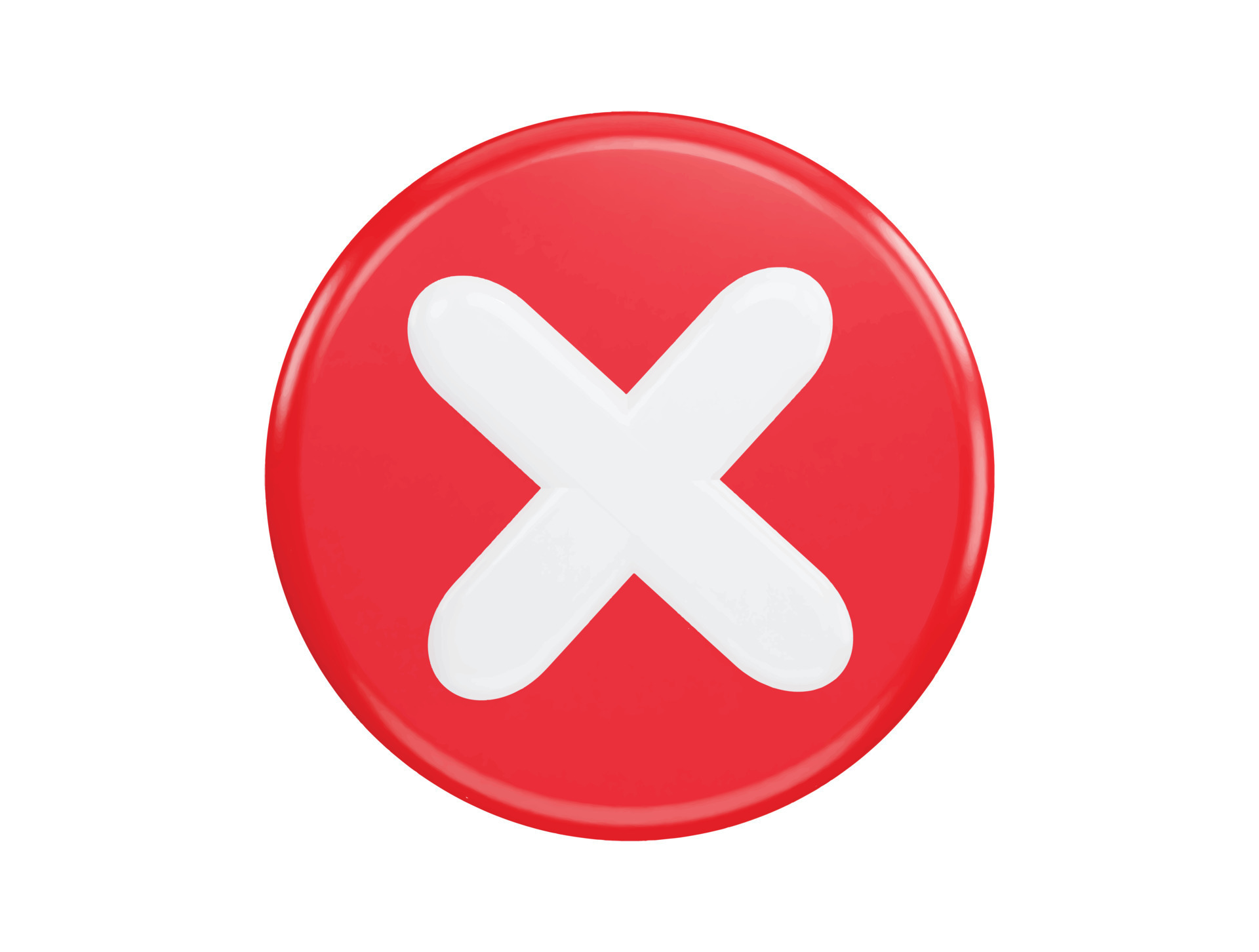 Cross sign with 3d vector icon illustration 19549650 Vector Art at Vecteezy