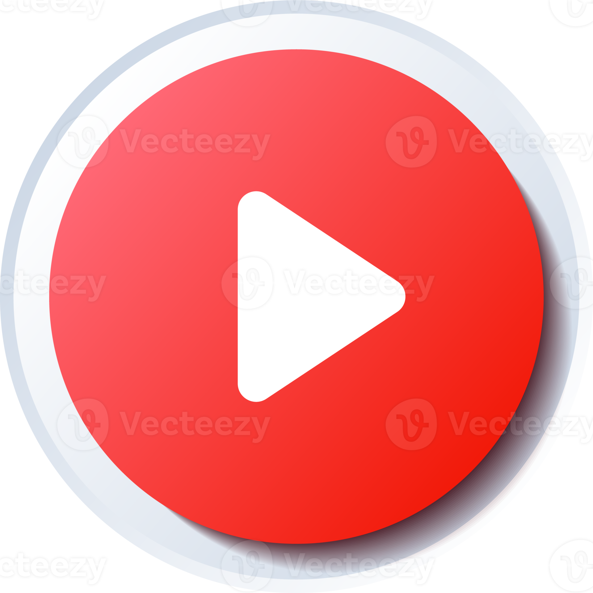 Play button web icon. Click, push the button, begin, start, forward, record, stop audio or video ...