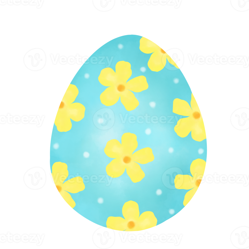 Watercolor Easter Eggs 19551965 PNG