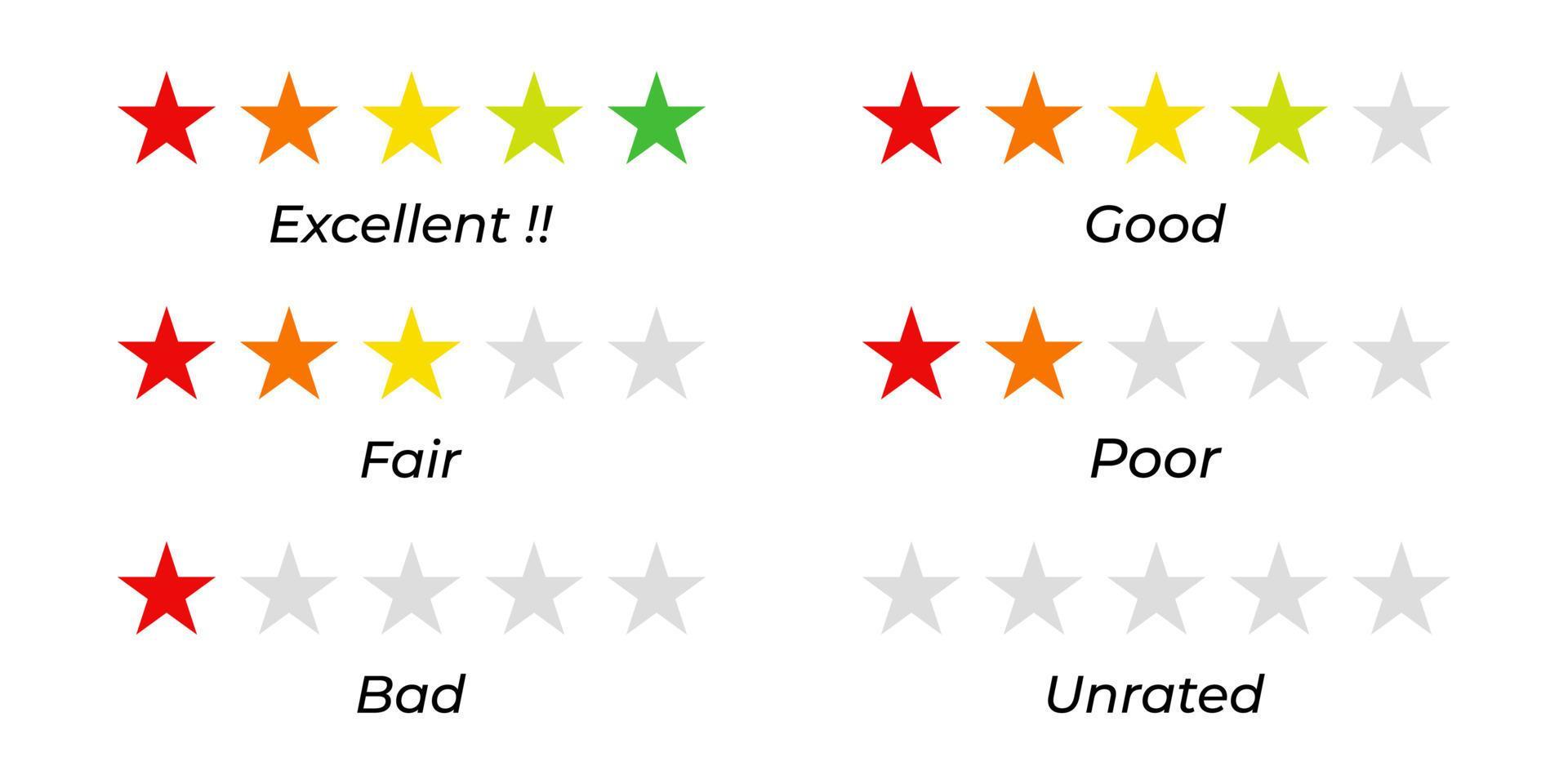Five star rating, customer feedback concept icons in flat style design for website, app, ui ...