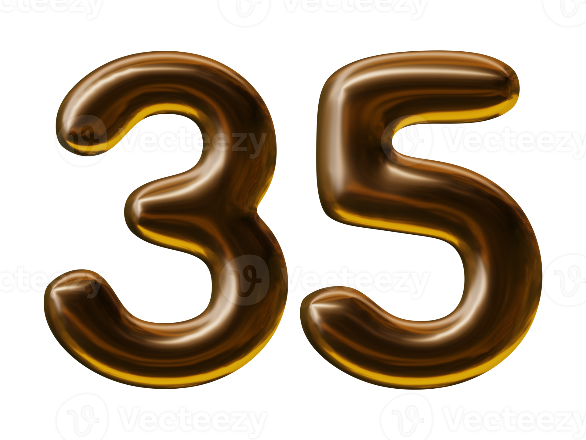 Number 35 Design In 3d Render 19552748 Png