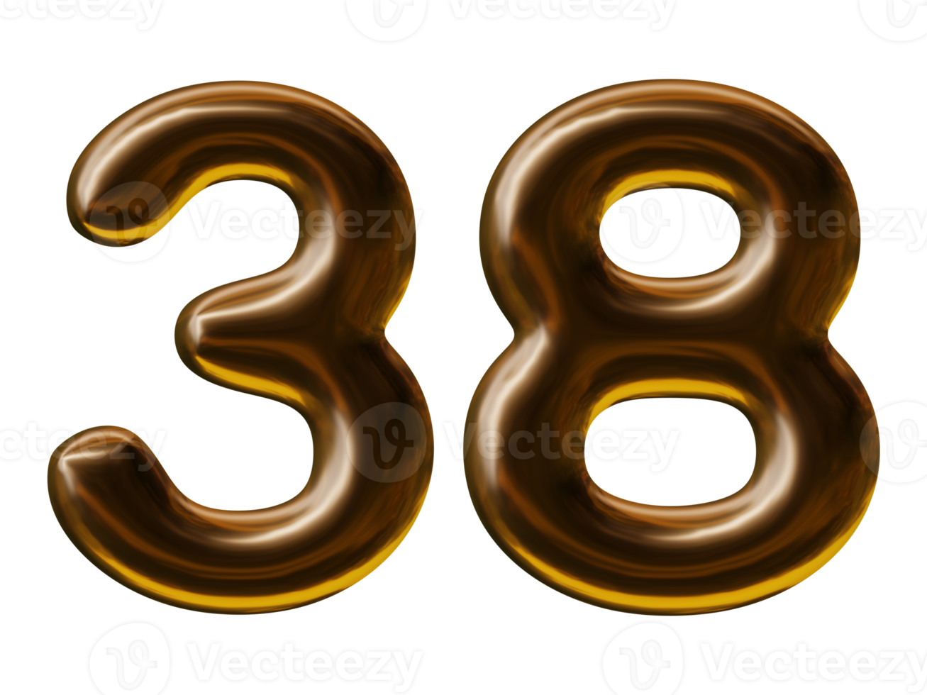 Number 38 design in 3d render 19552754 PNG