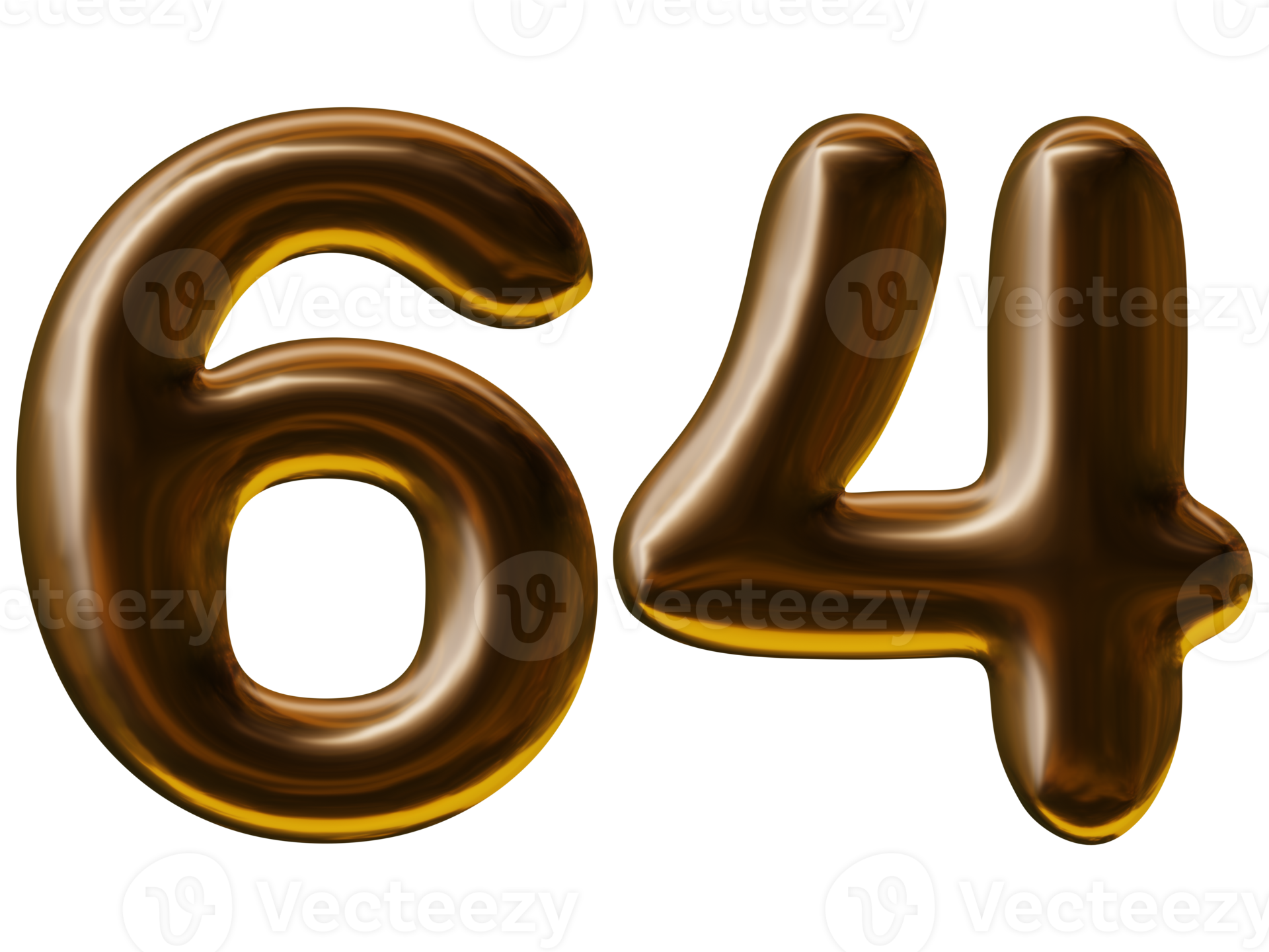 Number 64 design in 3d render 19552783 PNG Number 64 design in 3d render 19552783 PNG