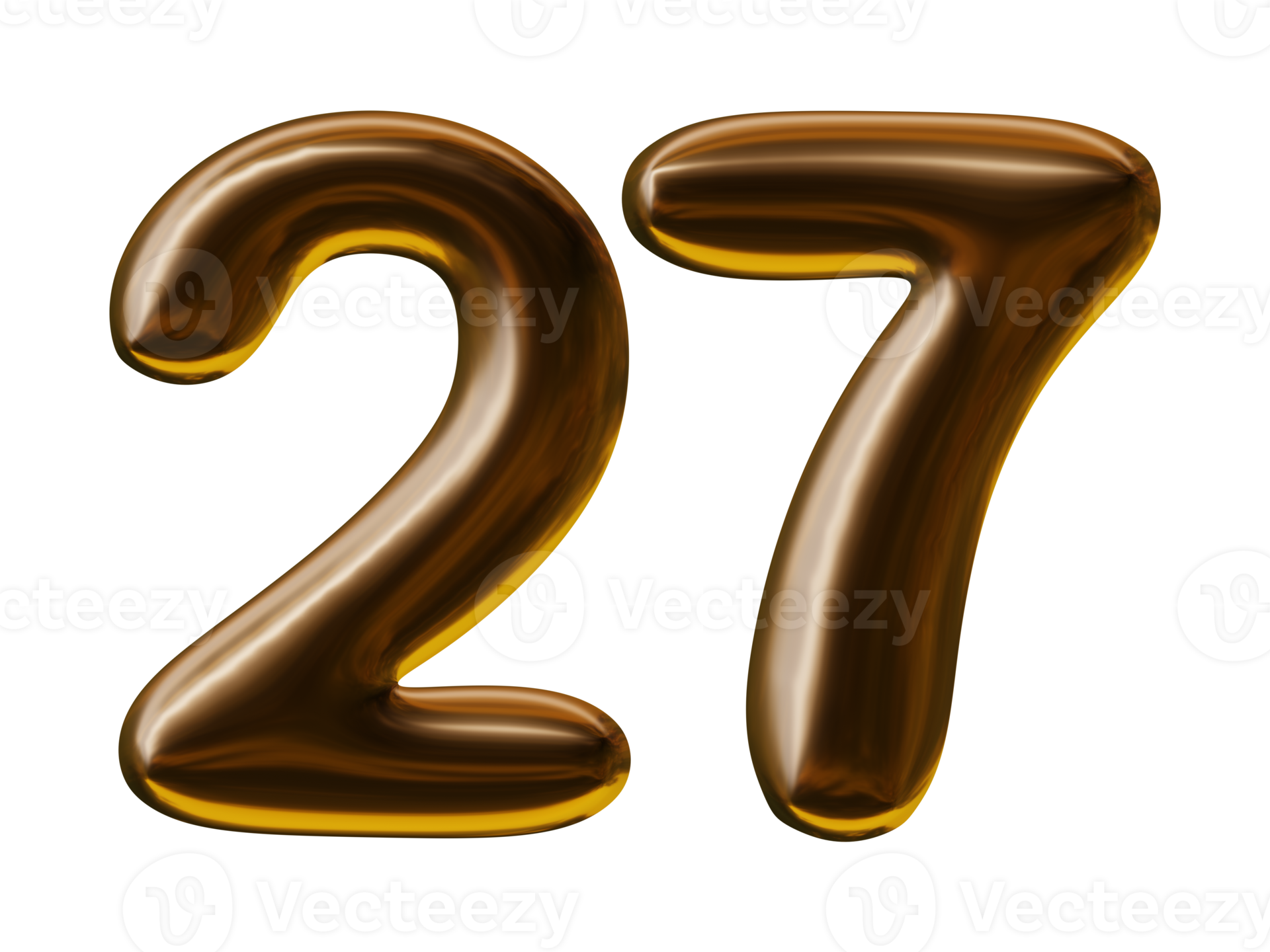 Number 27 design in 3d render 19552790 PNG