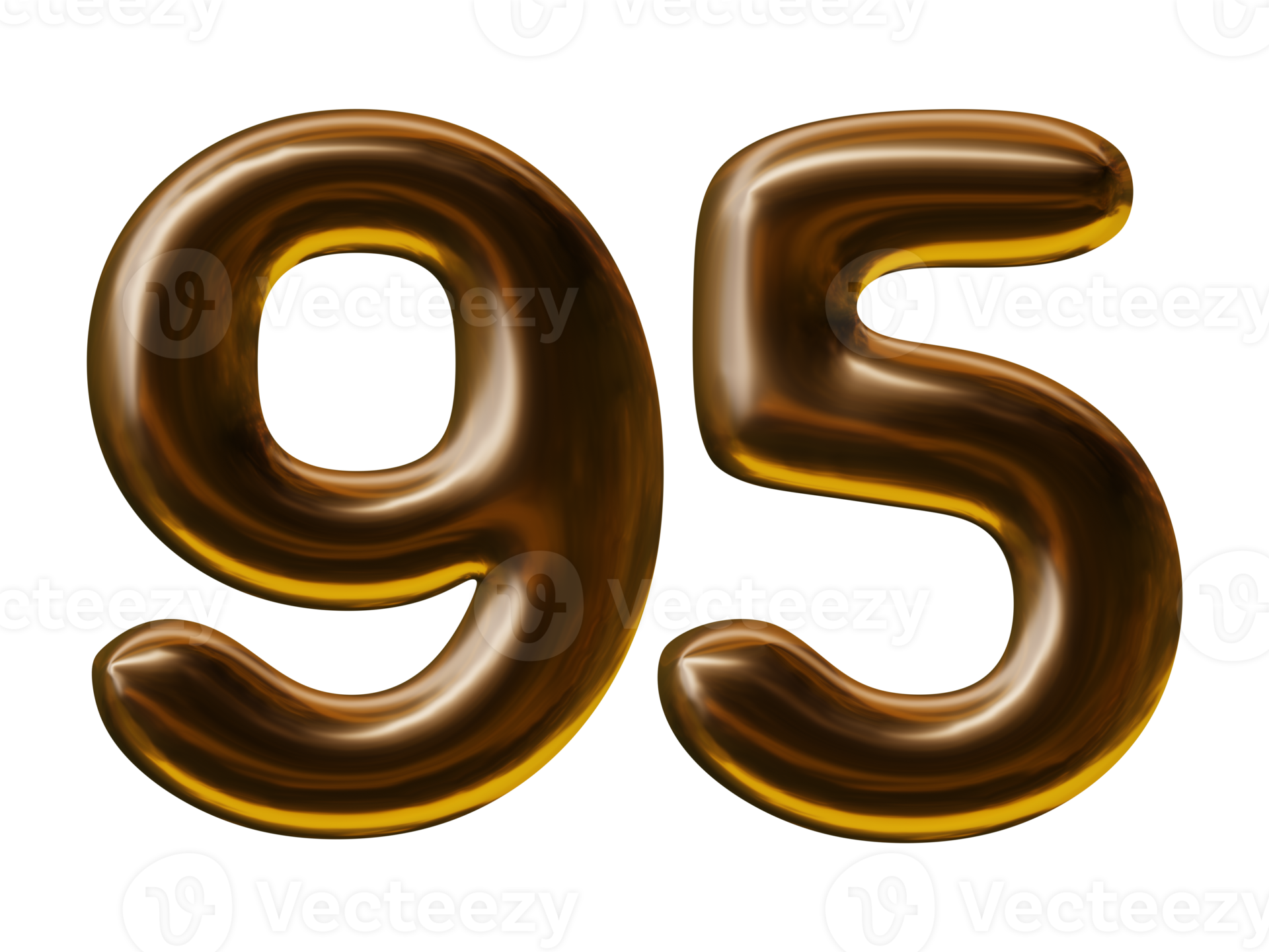 Number 95 design in 3d render 19552828 PNG