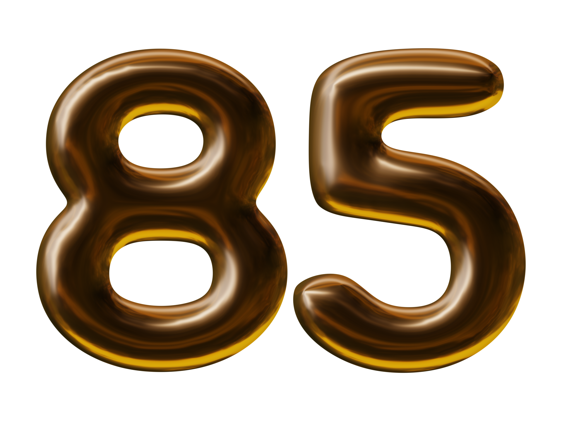 Number 85 design in 3d render 19552850 PNG