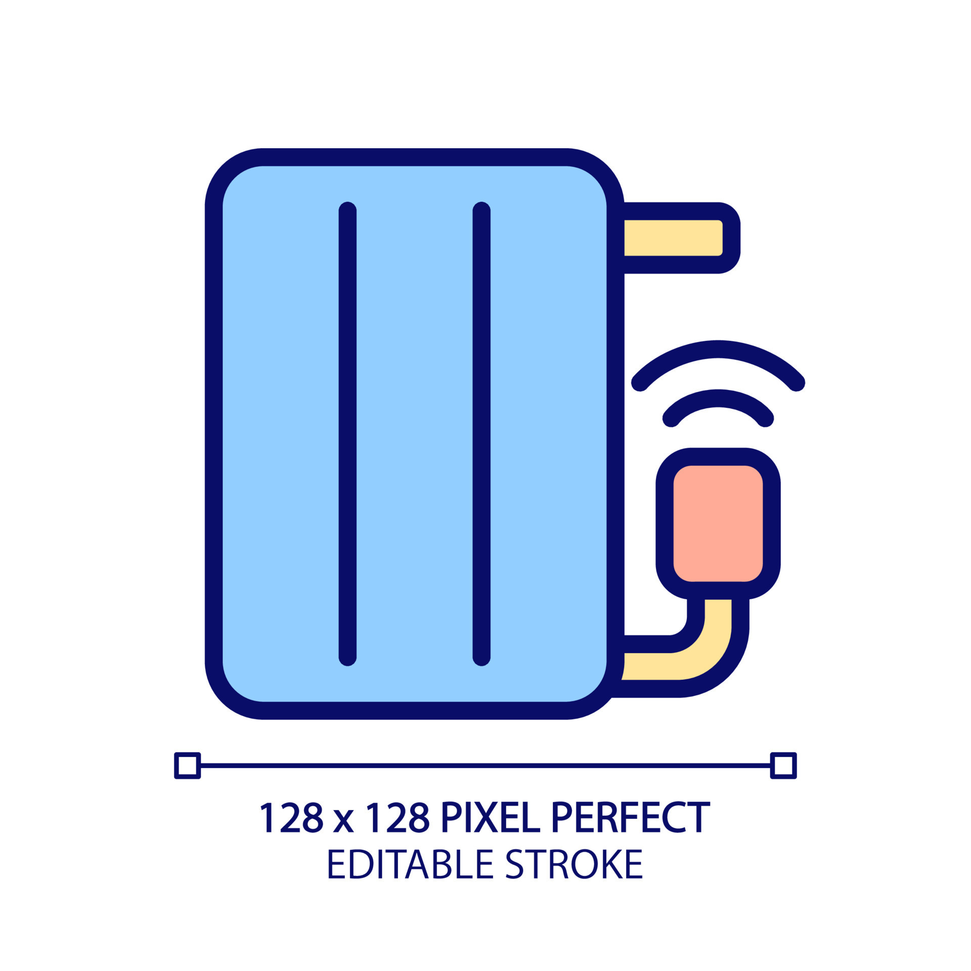 Smart Radiator Pixel Perfect Rgb Color Icon Room Temperature Regulation Control Device Via