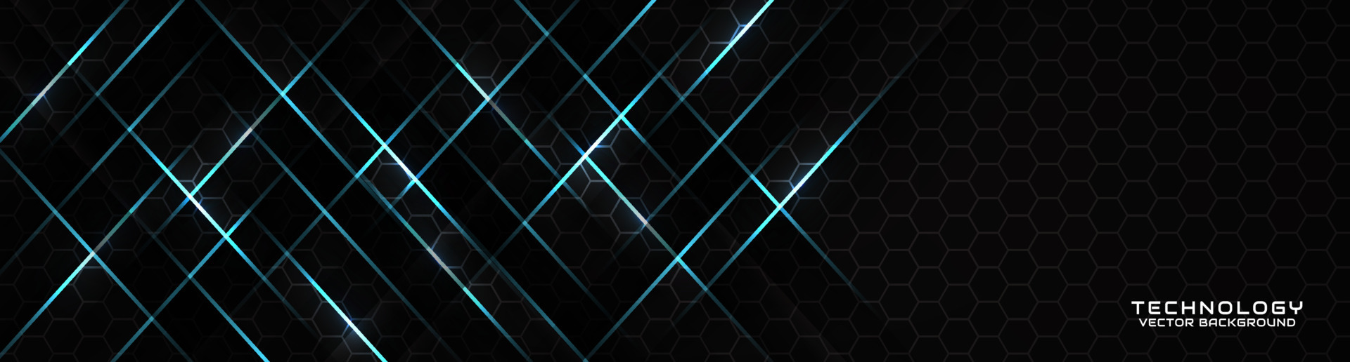 3d Black Techno Abstract Background Overlap Layer On Dark Space With Blue Light Line Effect