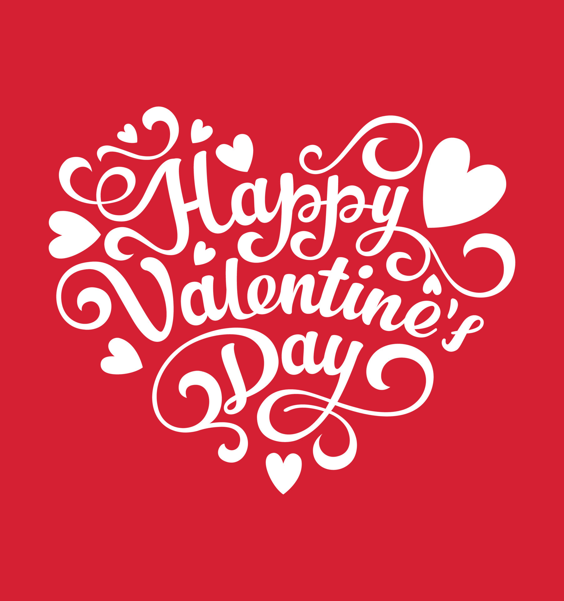Happy Valentines Day Heart Shape Lettering 19565013 Vector Art At Vecteezy