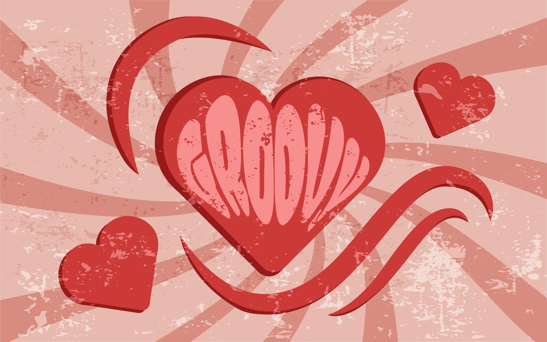 Groovy postcard in 1970s groovy style with decorative lettering and ...