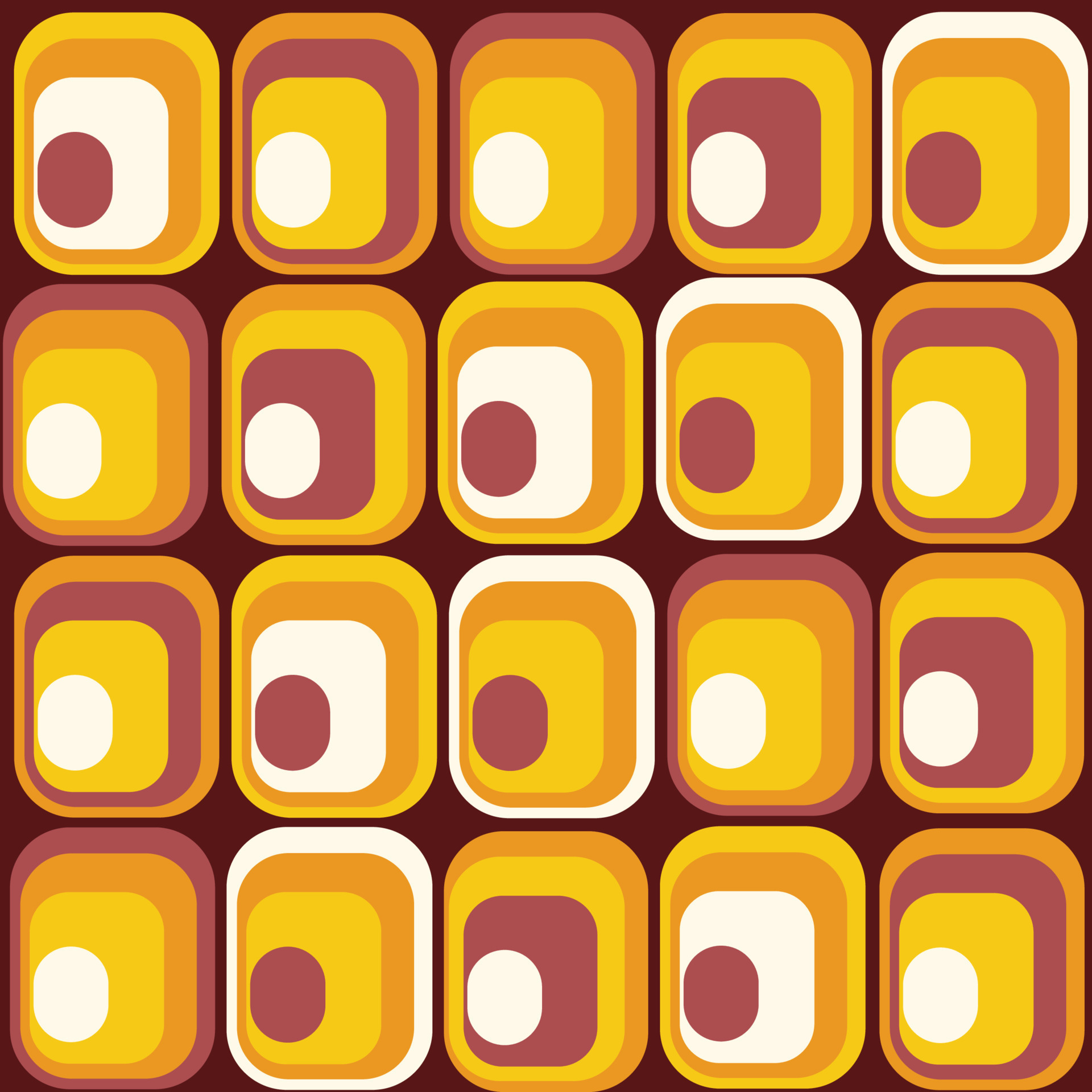 Vector seamless pattern with rectangular yellow tiles on dark red ...