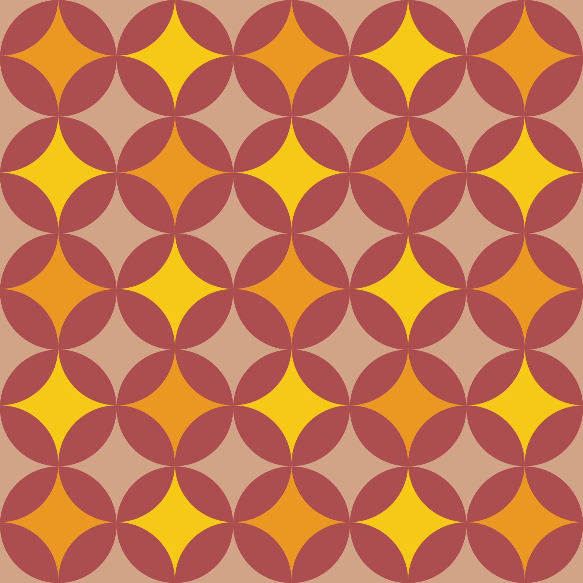 Vector geometric seamless pattern in retro groovy style. Paper or ...
