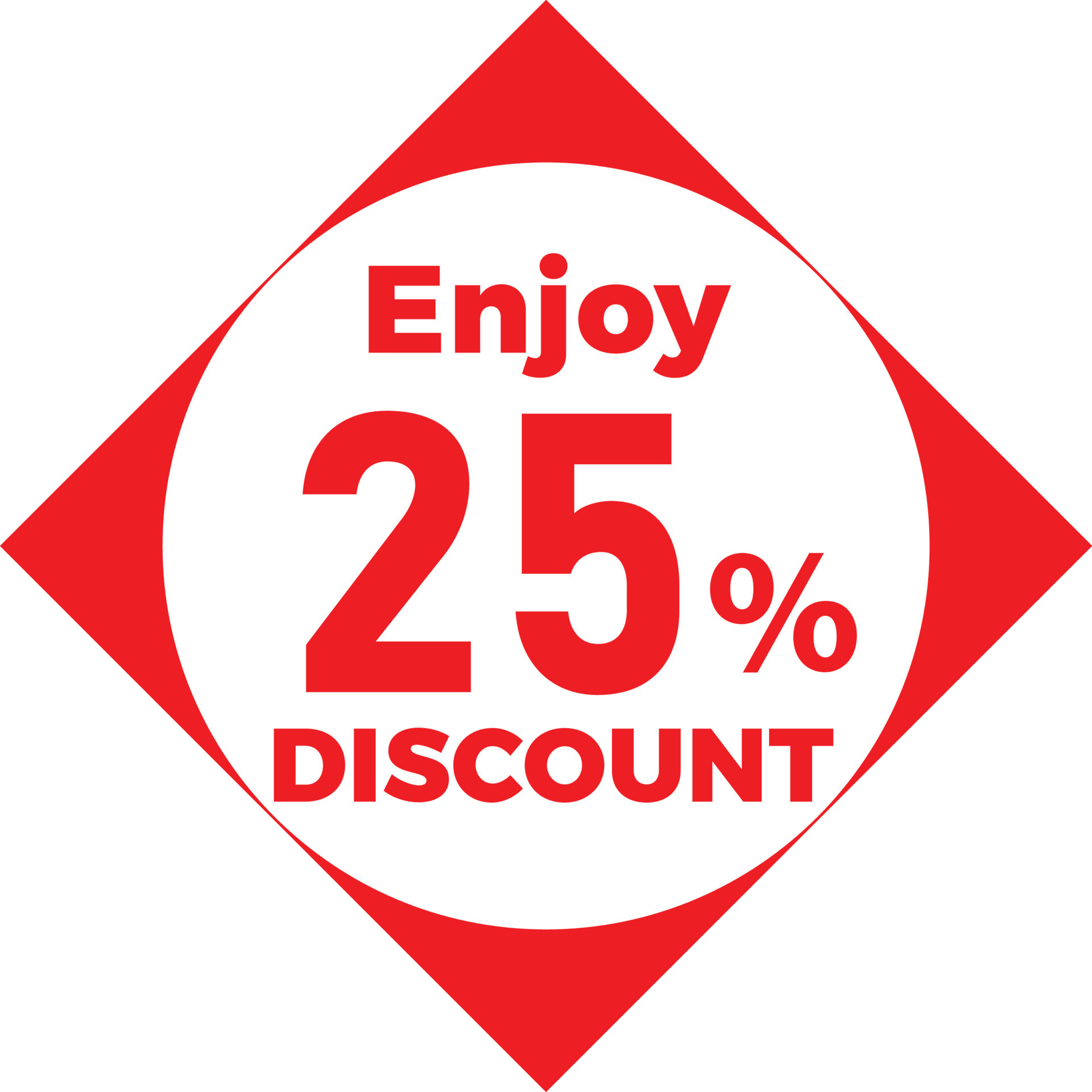 sale promo marketing 25 percent off discount sticker, Discount offer ...