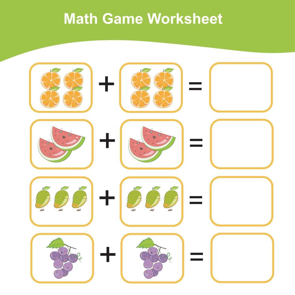 Counting worksheet for children. Count and write the answer. Mathematic ...