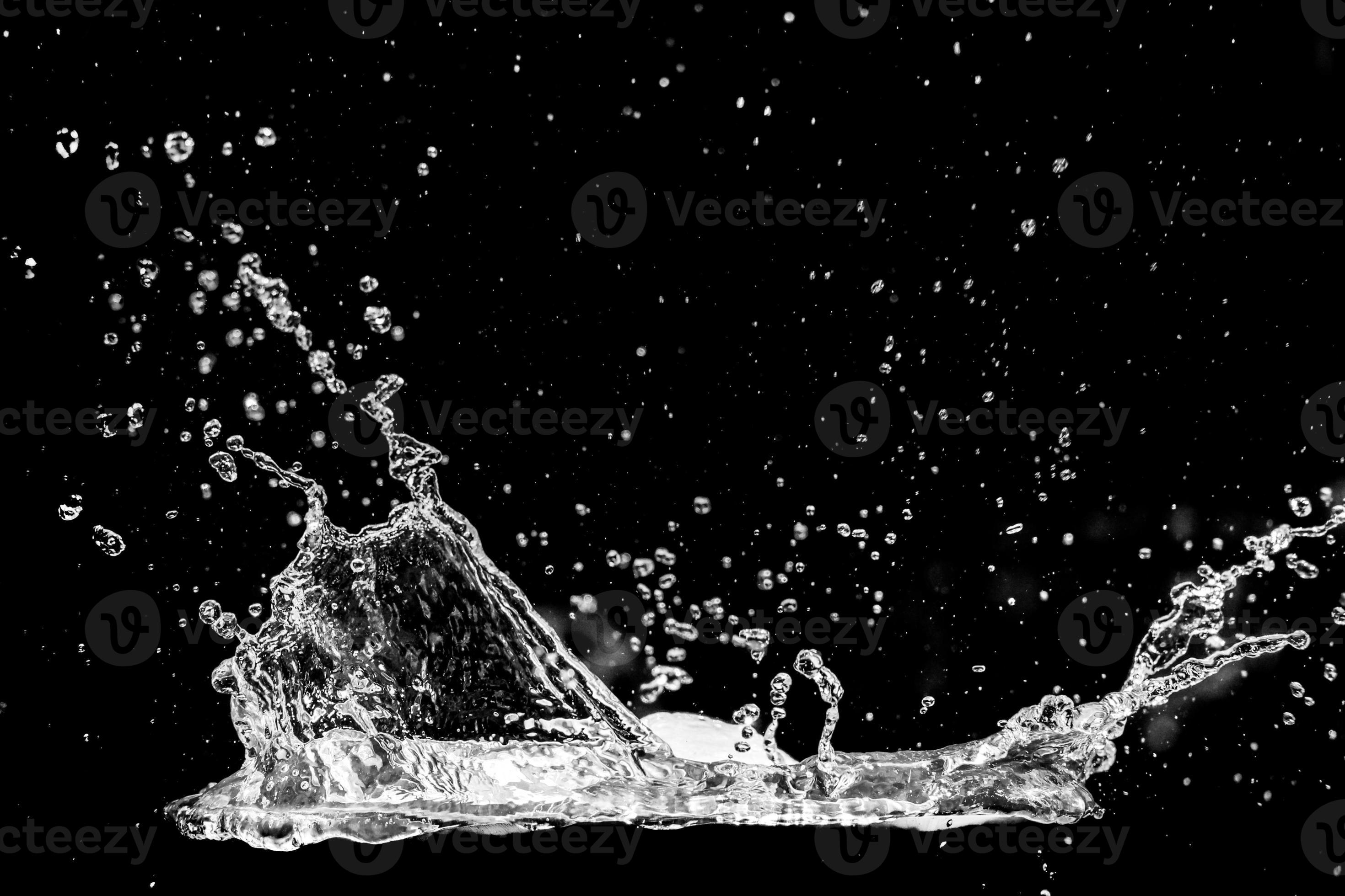 Splashing water on a black background. water splash refreshing black background 19575251 Stock ...