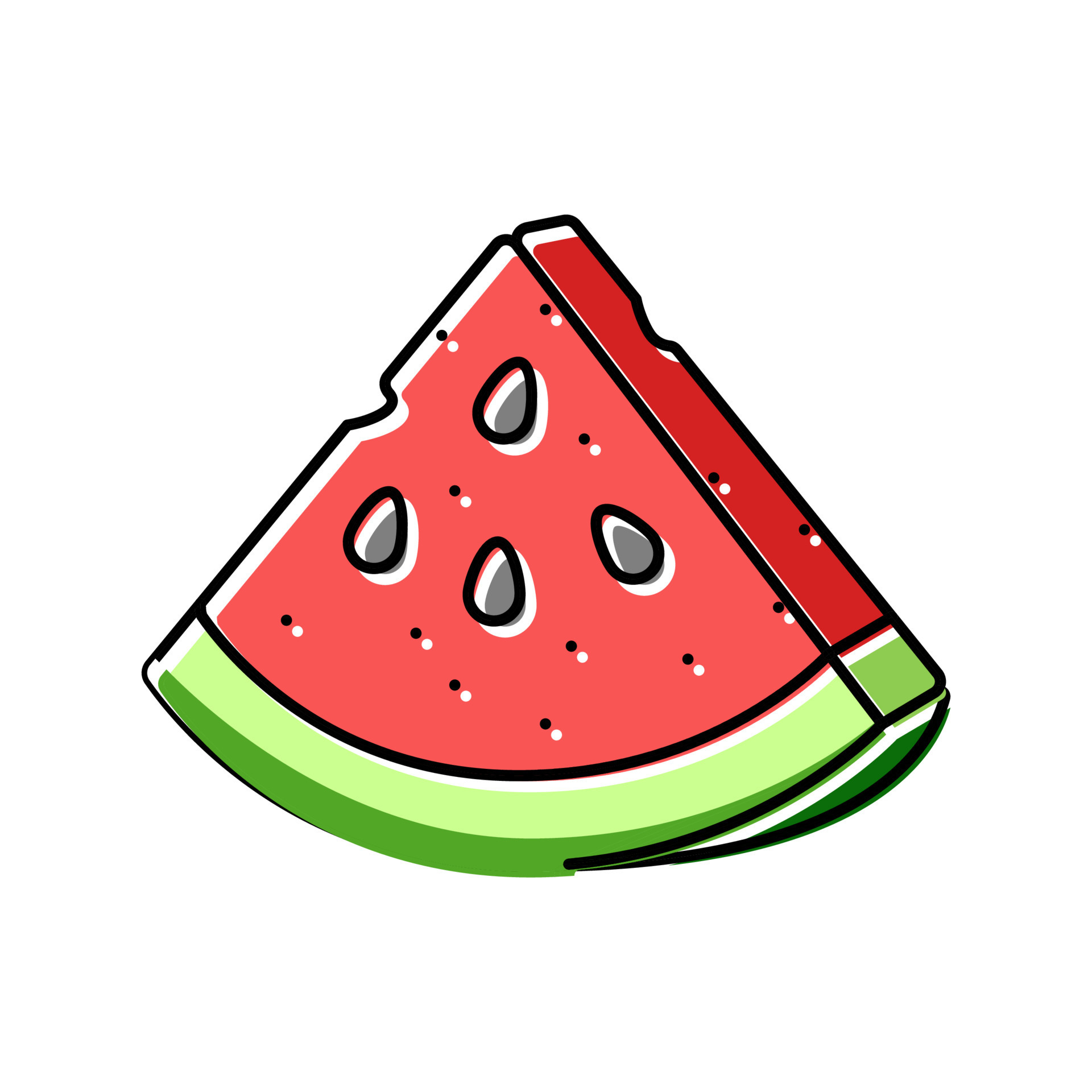 Ilustración de vector de icono de color de rebanada triangular de ... Ilustración de vector de icono de color de rebanada triangular de ...