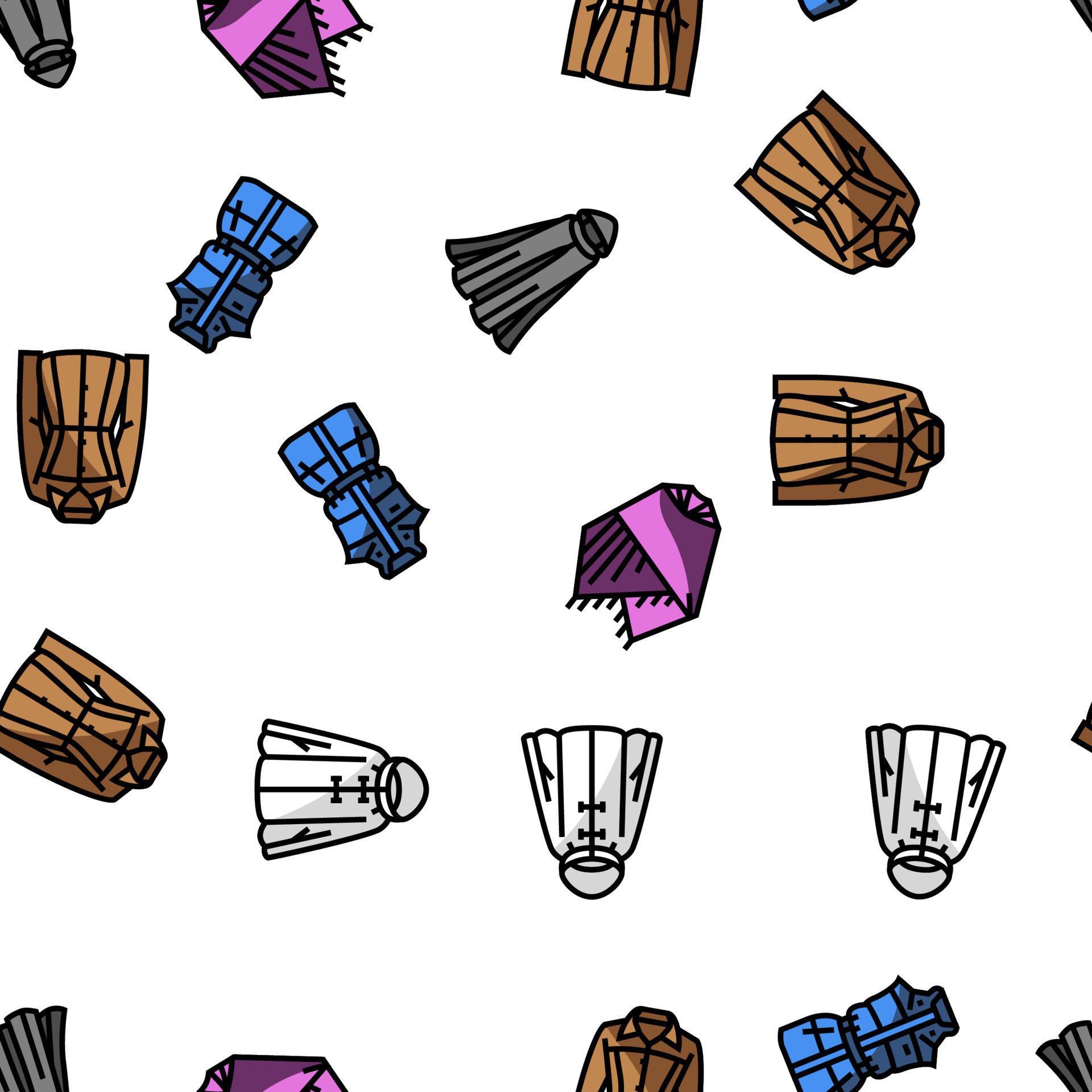 Outerwear Female Clothes Girl Vector Seamless Pattern 19578485 Vector